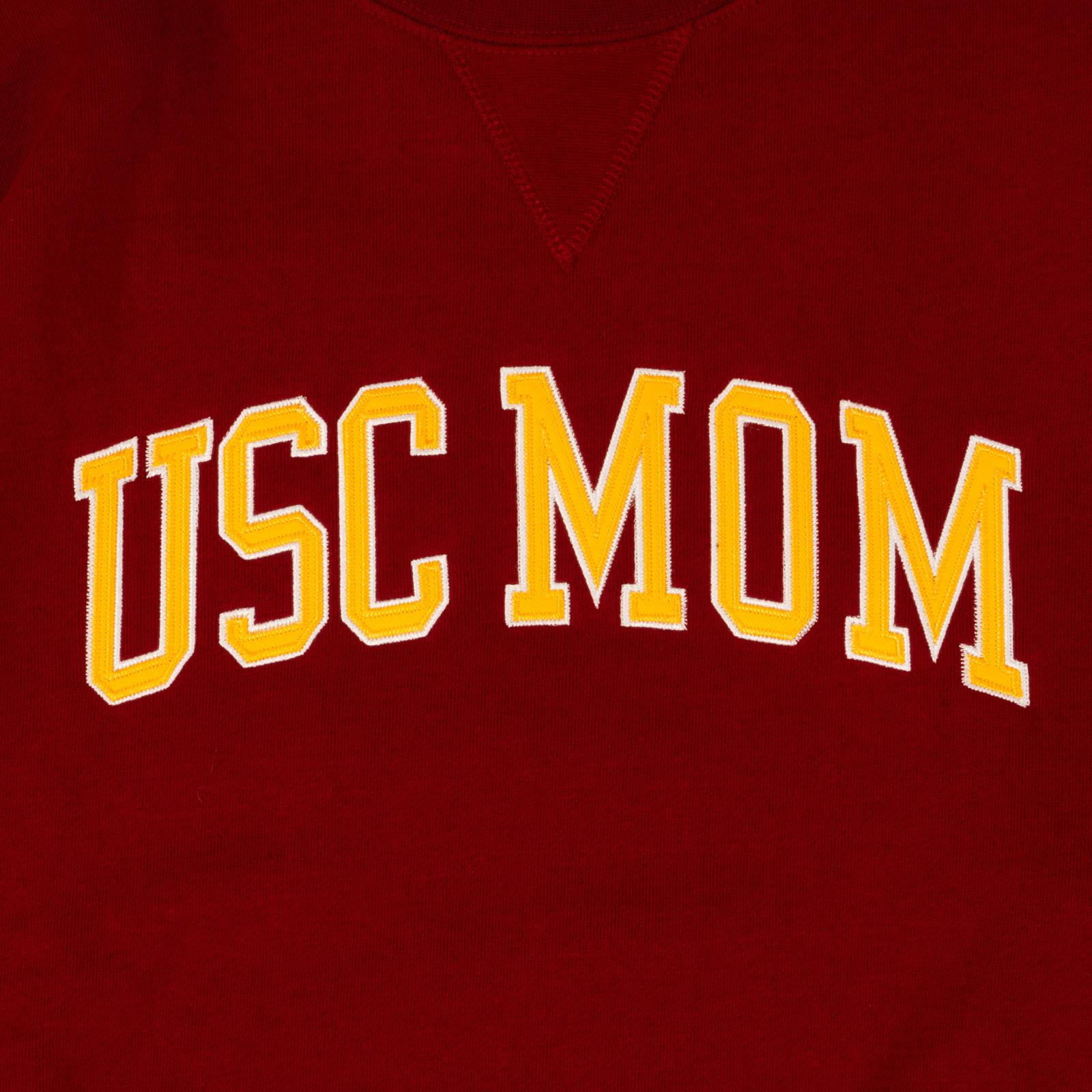 USC Trojans Heritage Cardinal Arch Mom Tackle Twill Crew Sweatshirt ...