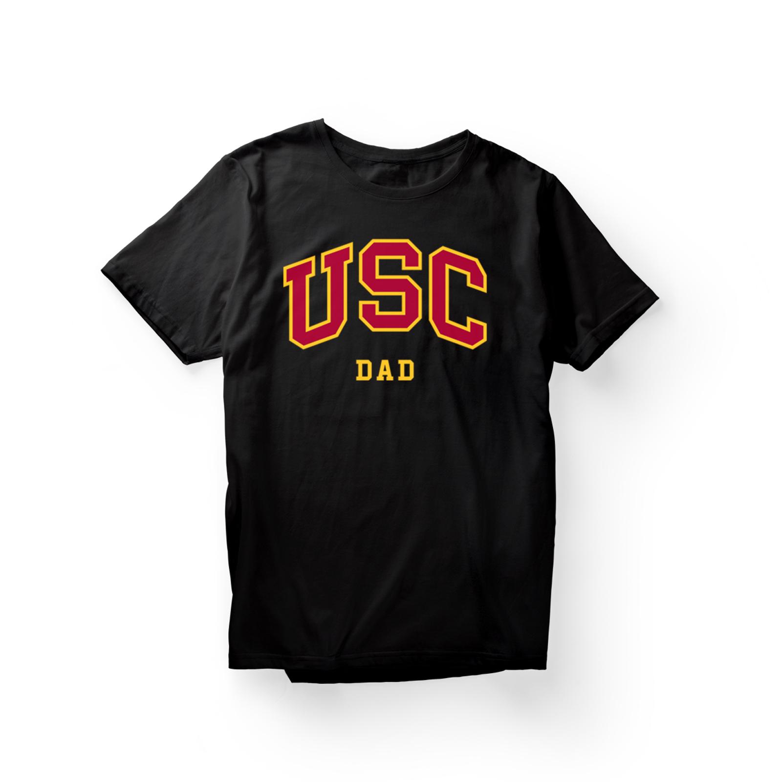USC Trojans Heritage Black Arch with Stroke over Dad T-Shirt | USC ...
