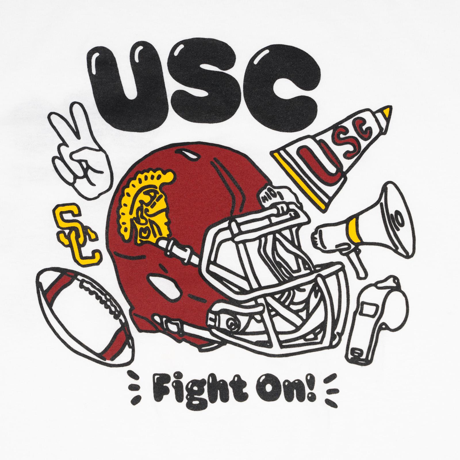 USC Trojans Unisex White Balloon Letters Spirit Items T-Shirt | USC ...