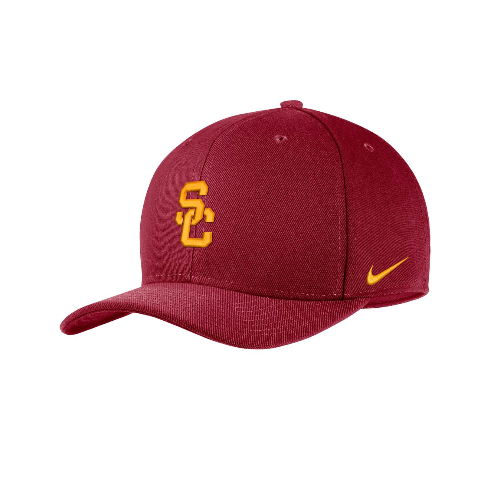USC Trojans Nike Cardinal SC Interlock Swooshflex Fitted Hat | USC ...