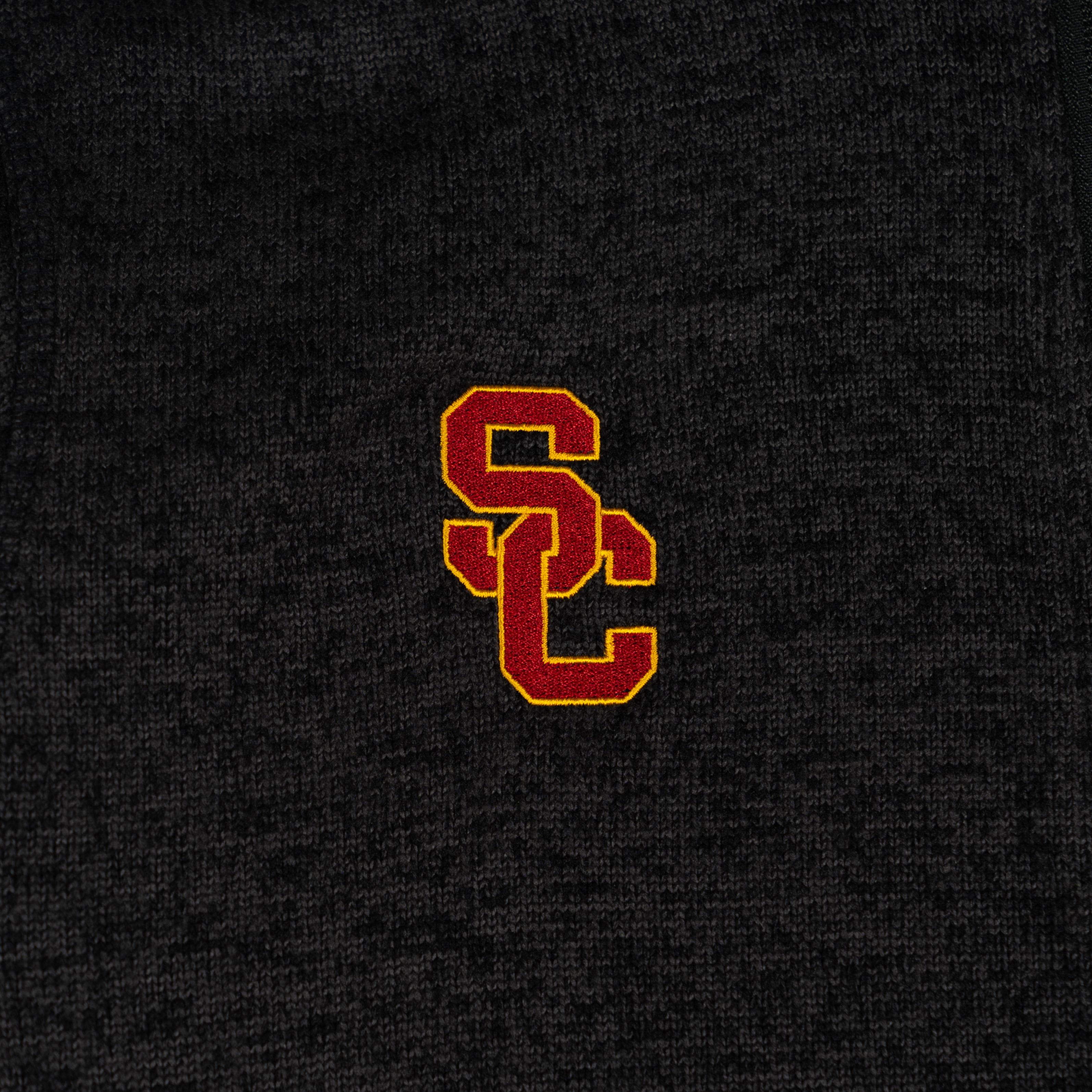 USC Trojans Men's Columbia Black SC Interlock Sweater Weather Full Zip ...