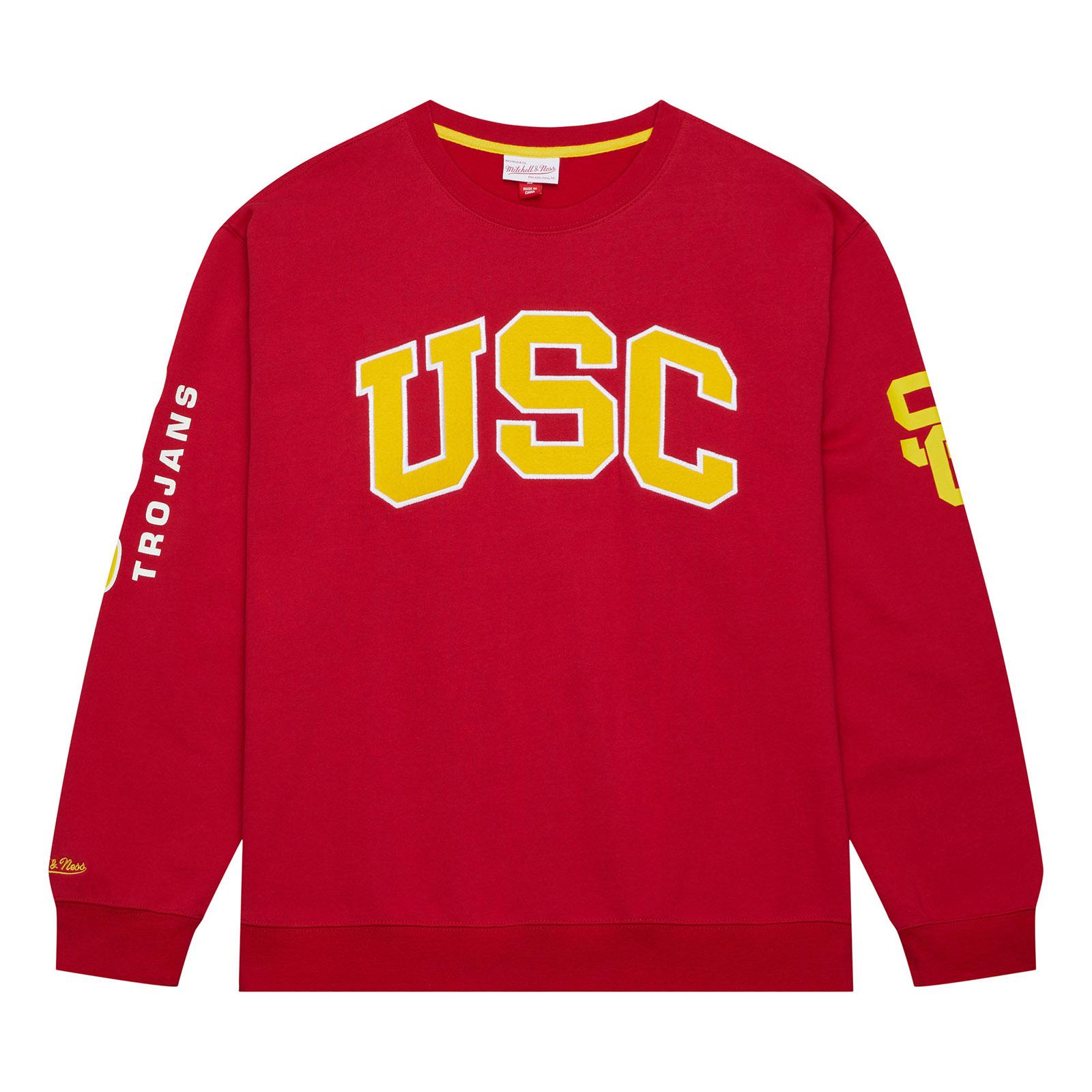 USC Trojans Men's Cardinal There & Back Fleece Crew Neck Sweatshirt ...