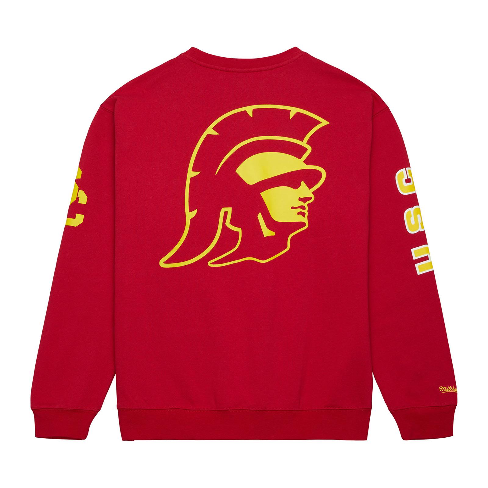 USC Trojans Men's Cardinal There & Back Fleece Crew Neck Sweatshirt ...