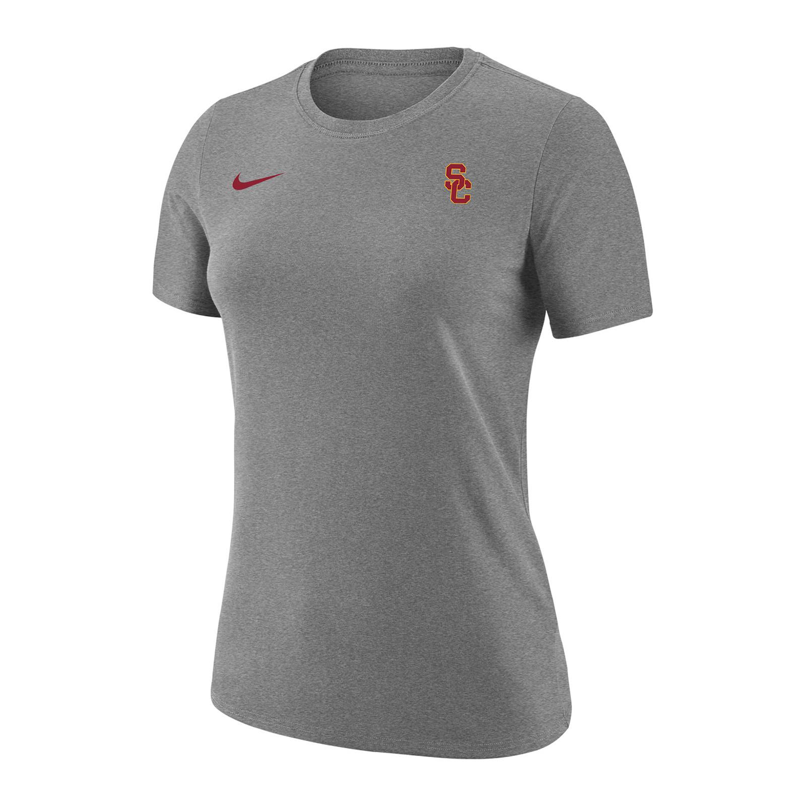 USC Trojans Nike Women's Gray SC Interlock Cotton T-Shirt | USC Bookstores