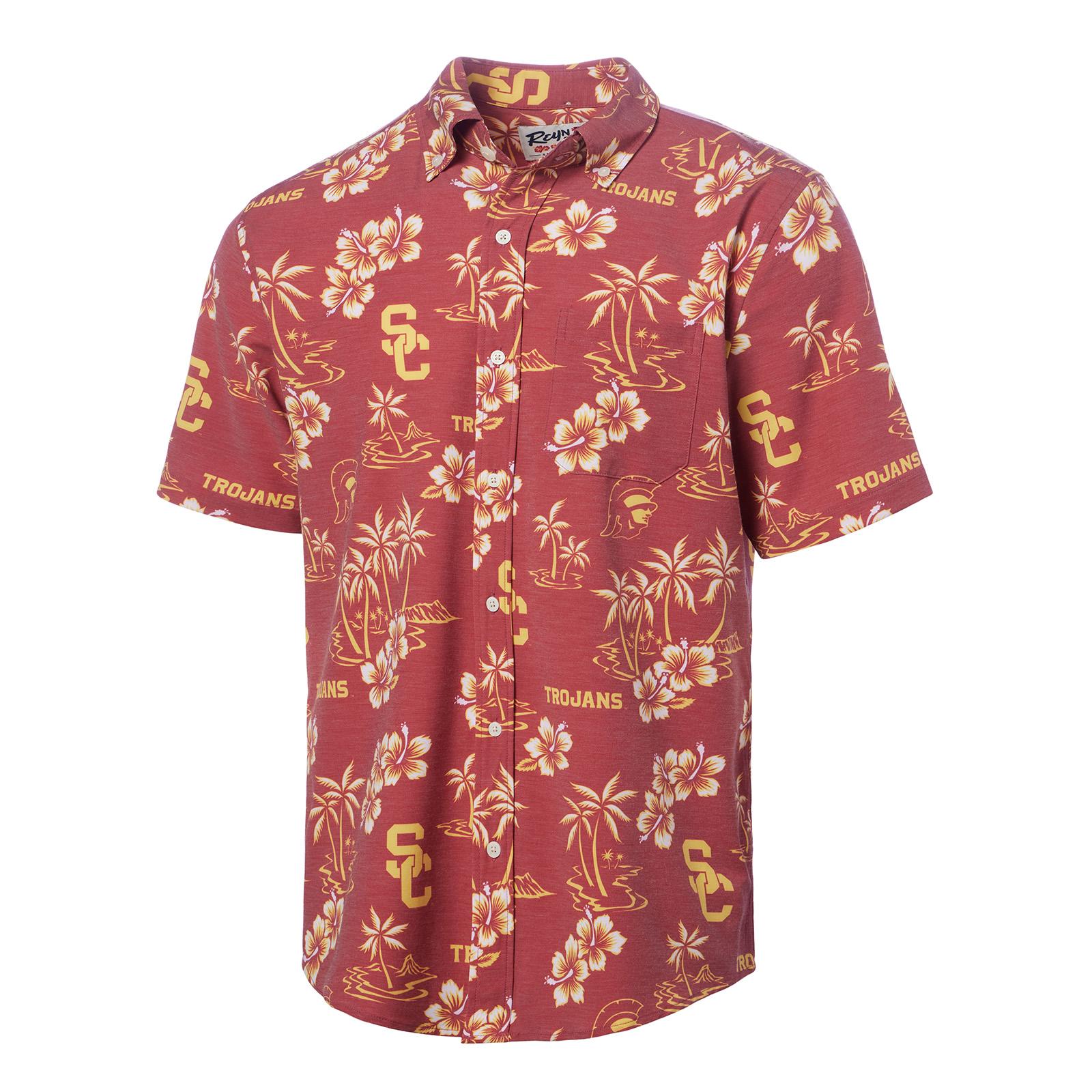 USC Trojans Men's Cardinal Kekai Performance Button Front Shirt | USC ...