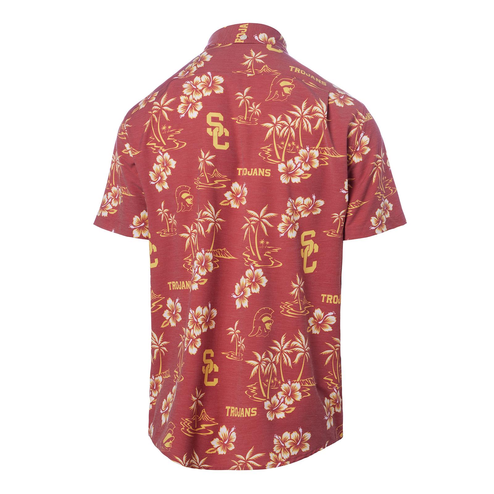 USC Trojans Men's Cardinal Kekai Performance Button Front Shirt | USC ...