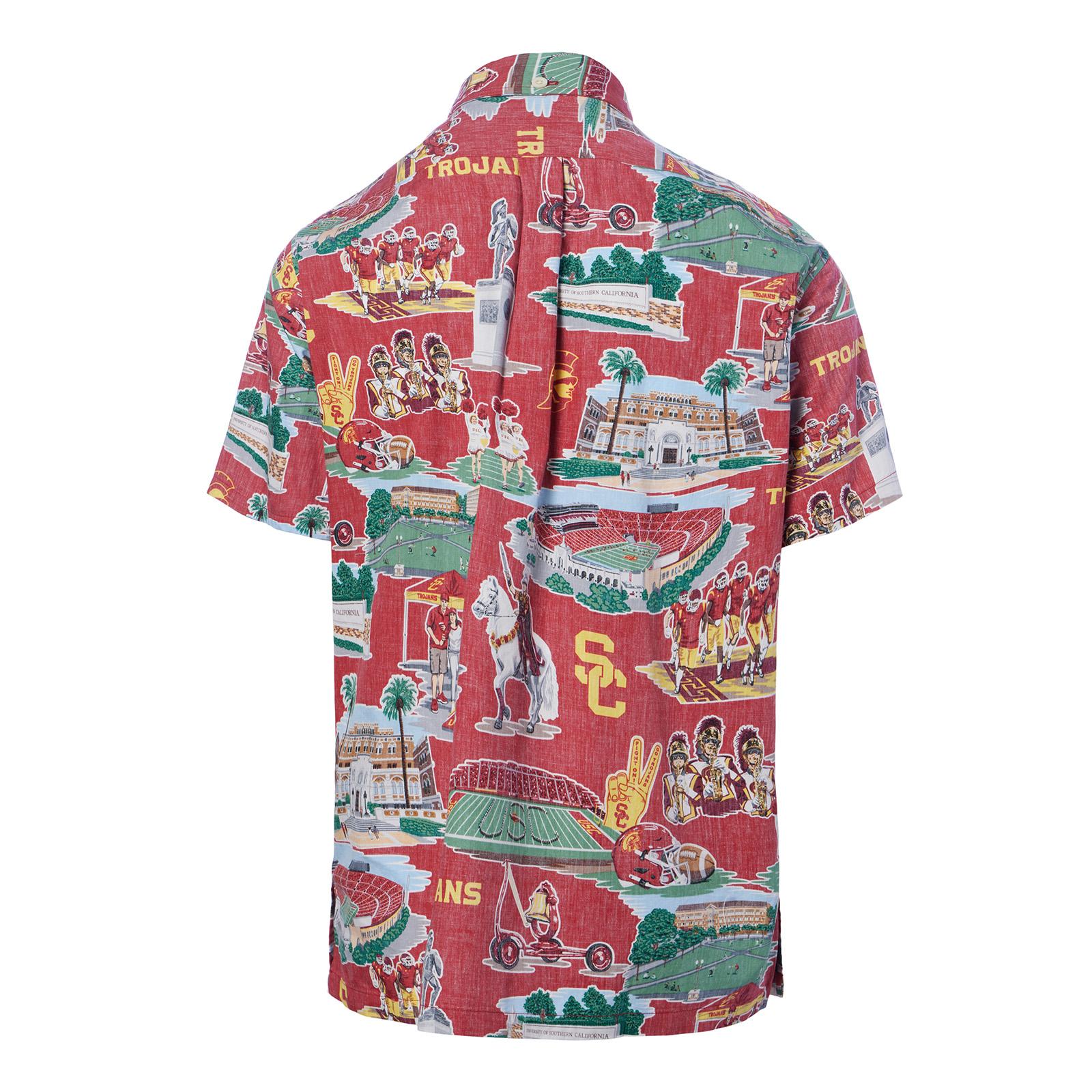 USC Trojans Men's Cardinal Scenic Button Front Shirt | USC Bookstores
