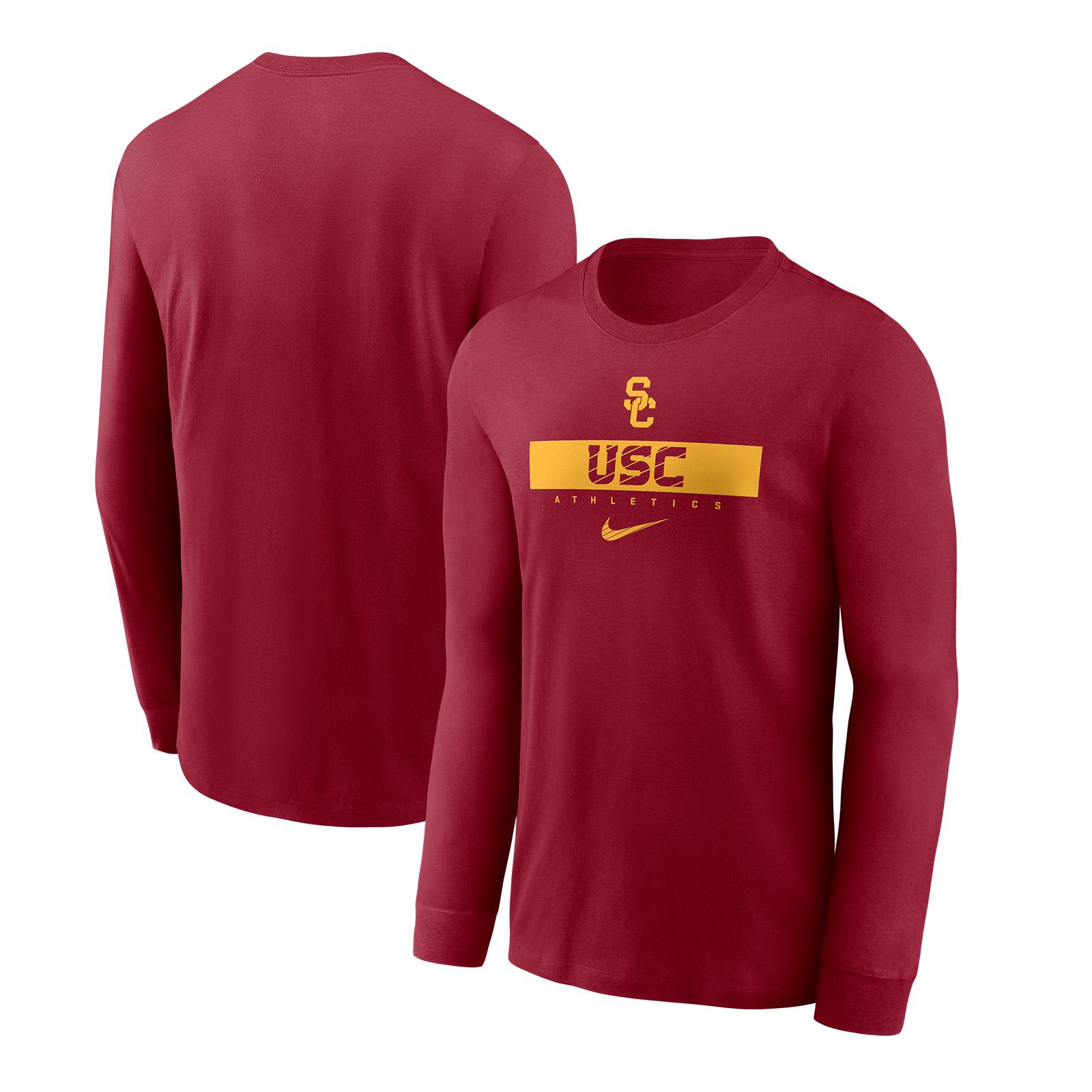 USC Trojans Men's Nike Cardinal SC Interlock Dri-FIT Cotton Team Issue ...