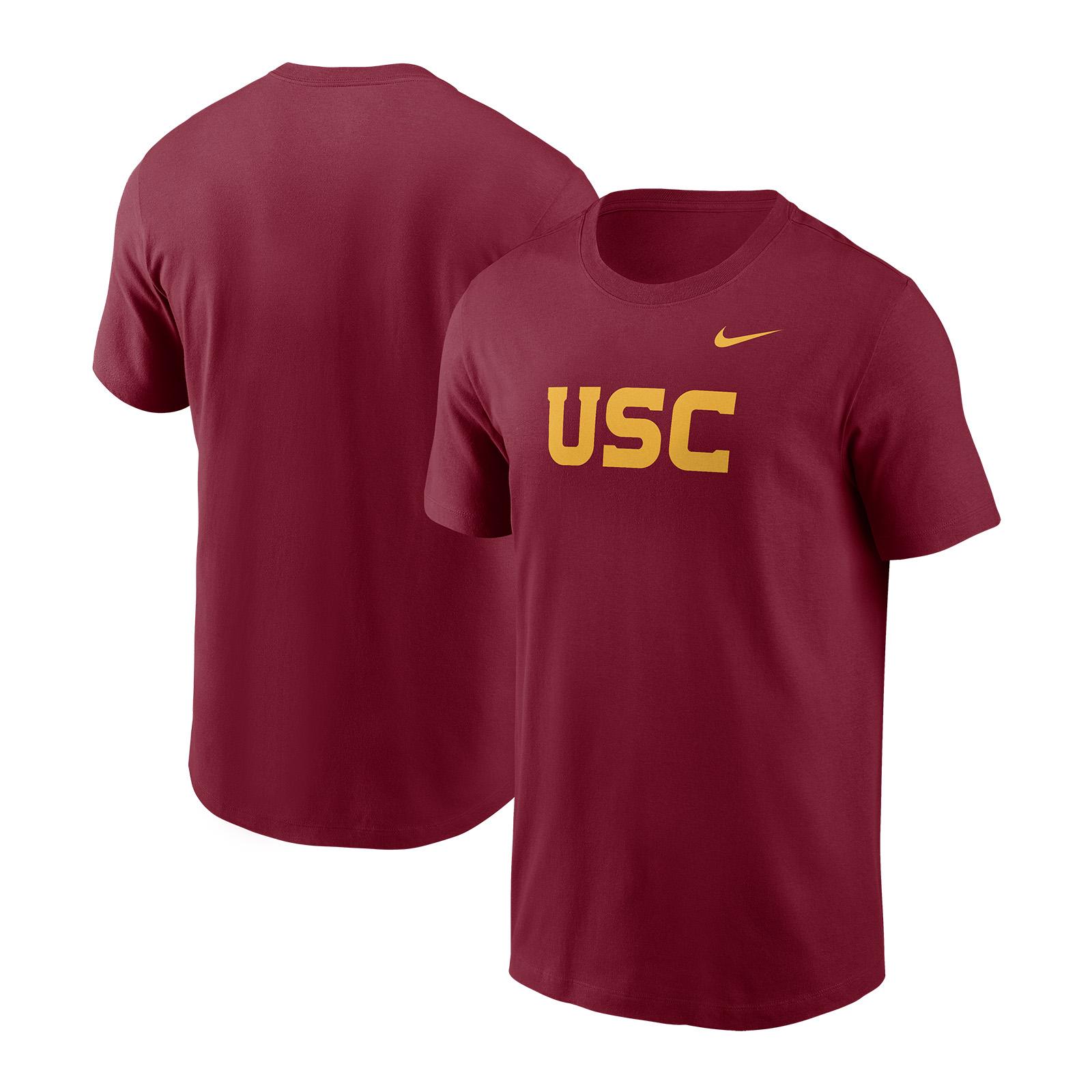 USC Trojans Men's Nike Cardinal Cotton Wordmark T-Shirt | USC Bookstores