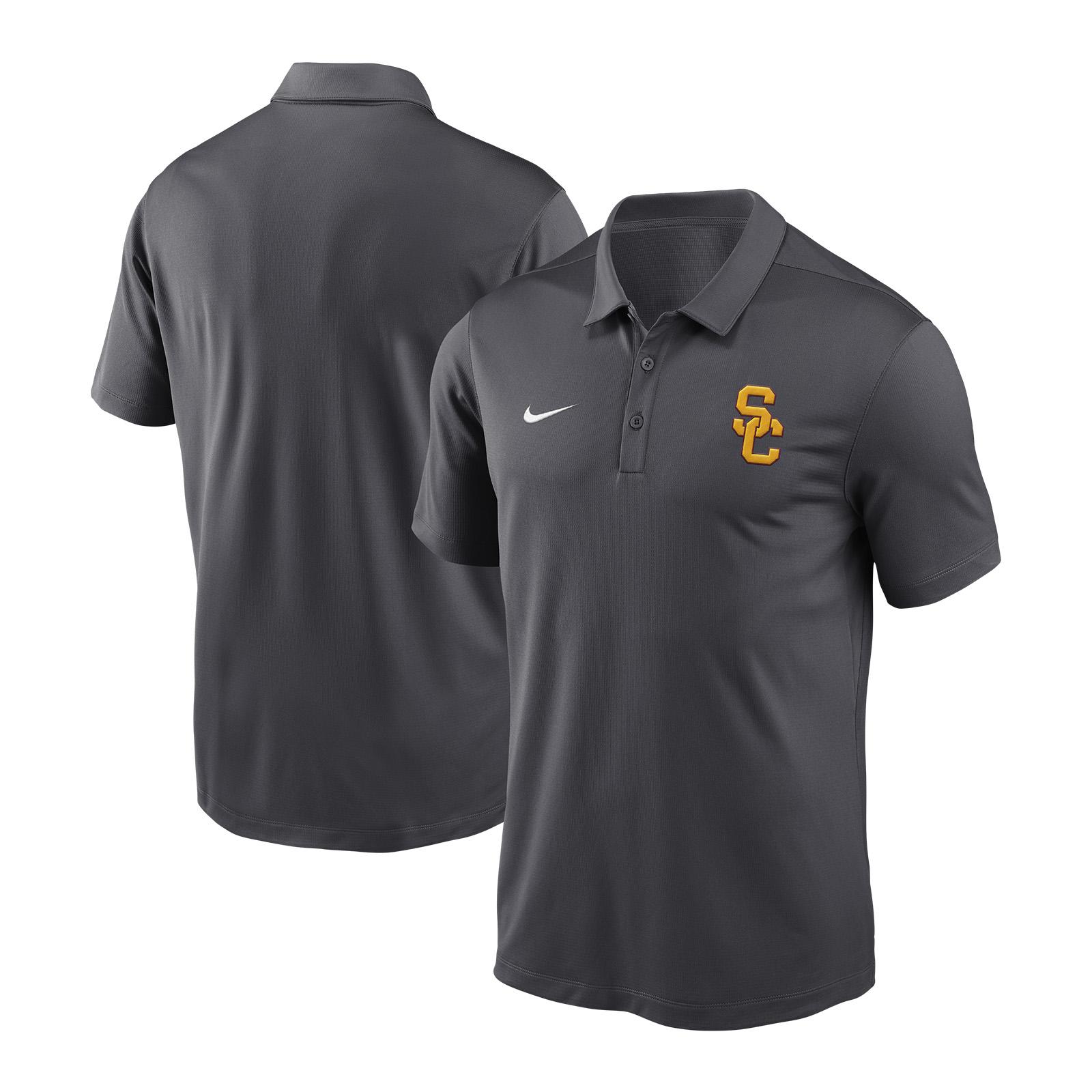 USC Trojans Men's Nike Charcoal SC Interlock Franchise Polo | USC ...