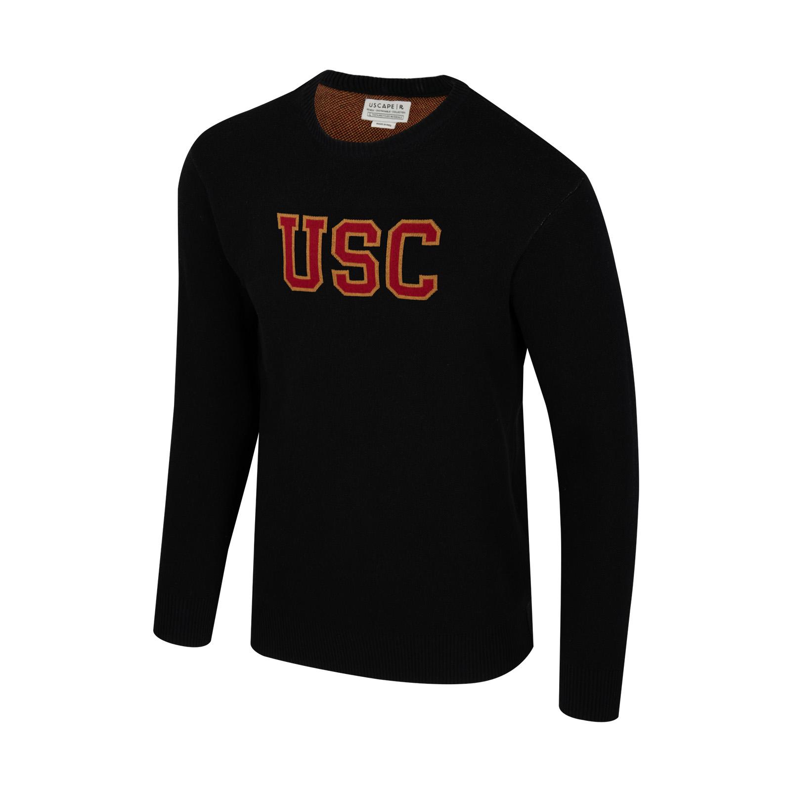 USC Trojans Unisex SC Interlock Black Renew Vintage Sweater | USC ...