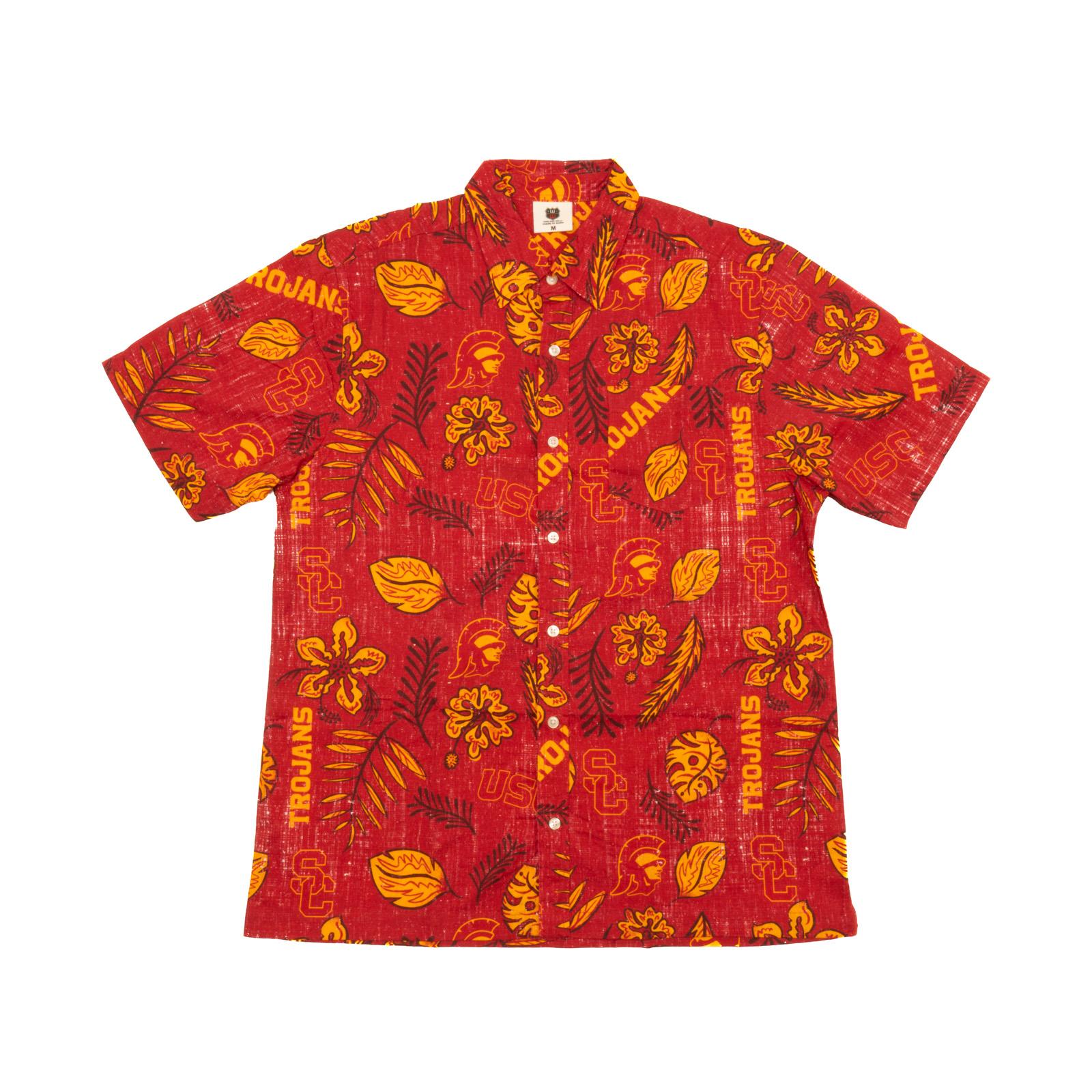 USC Trojans Men's Cardinal SC Interlock Vintage Floral Shirt | USC ...