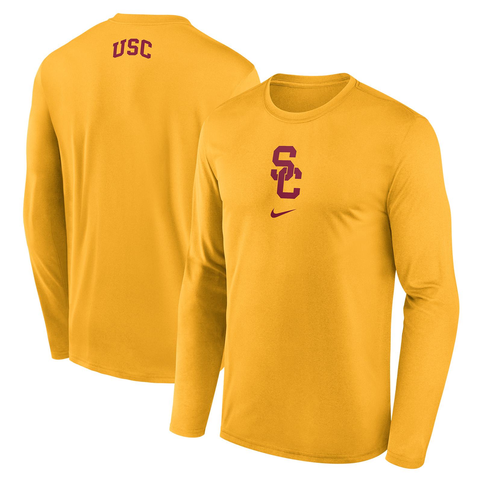 USC Trojans Men's Nike Gold SC Interlock Dri-FIT Shoot Long Sleeve ...