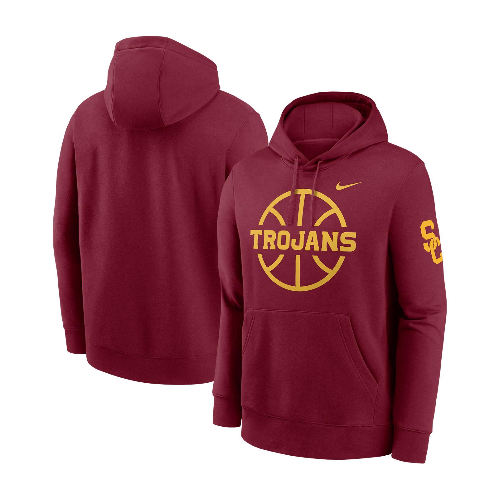 USC Trojans Men's Nike Cardinal Club Fleece Basketball Icon Pullover ...