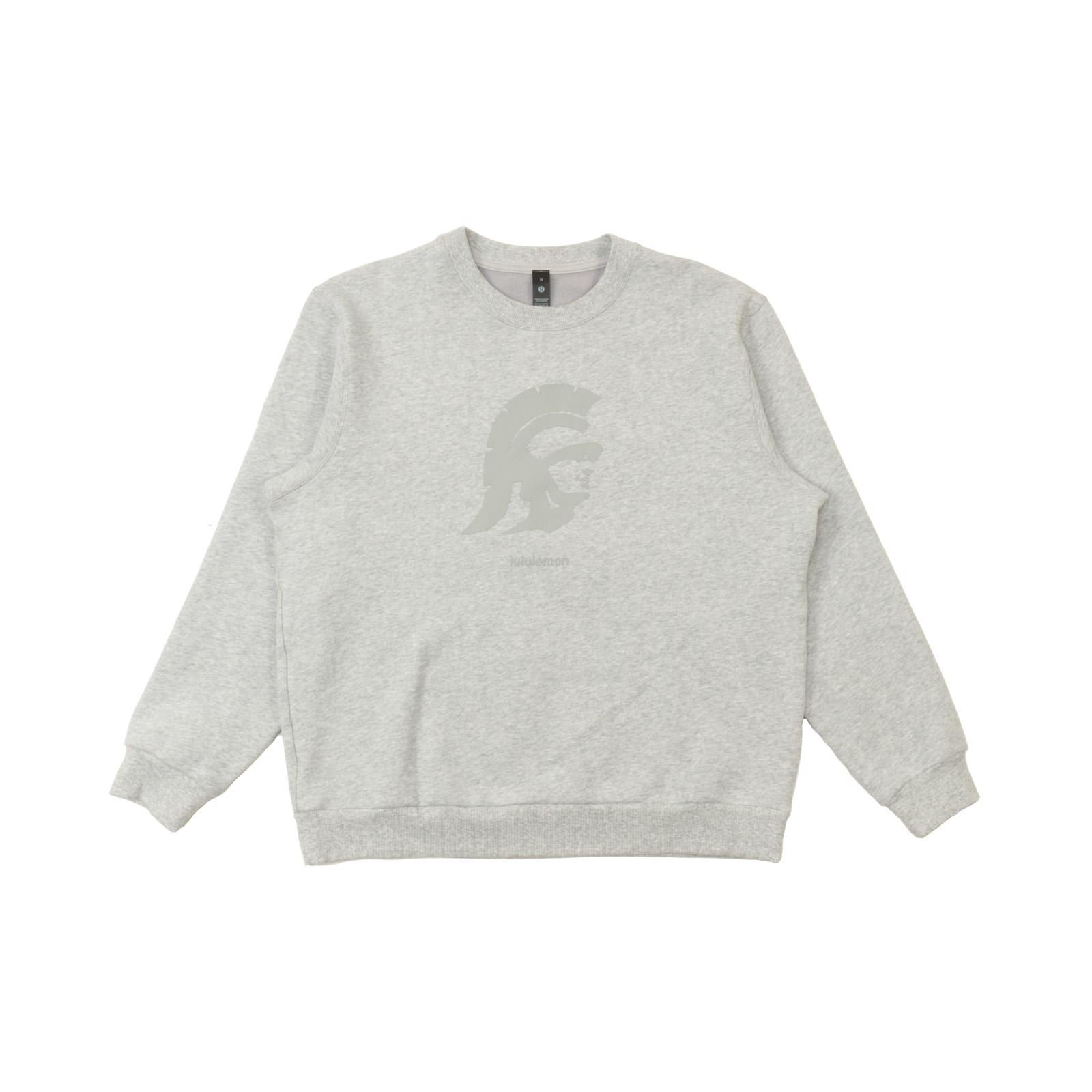 USC Trojans Men's lululmeon Gray Tommy Head Steady State Fleece Crew ...
