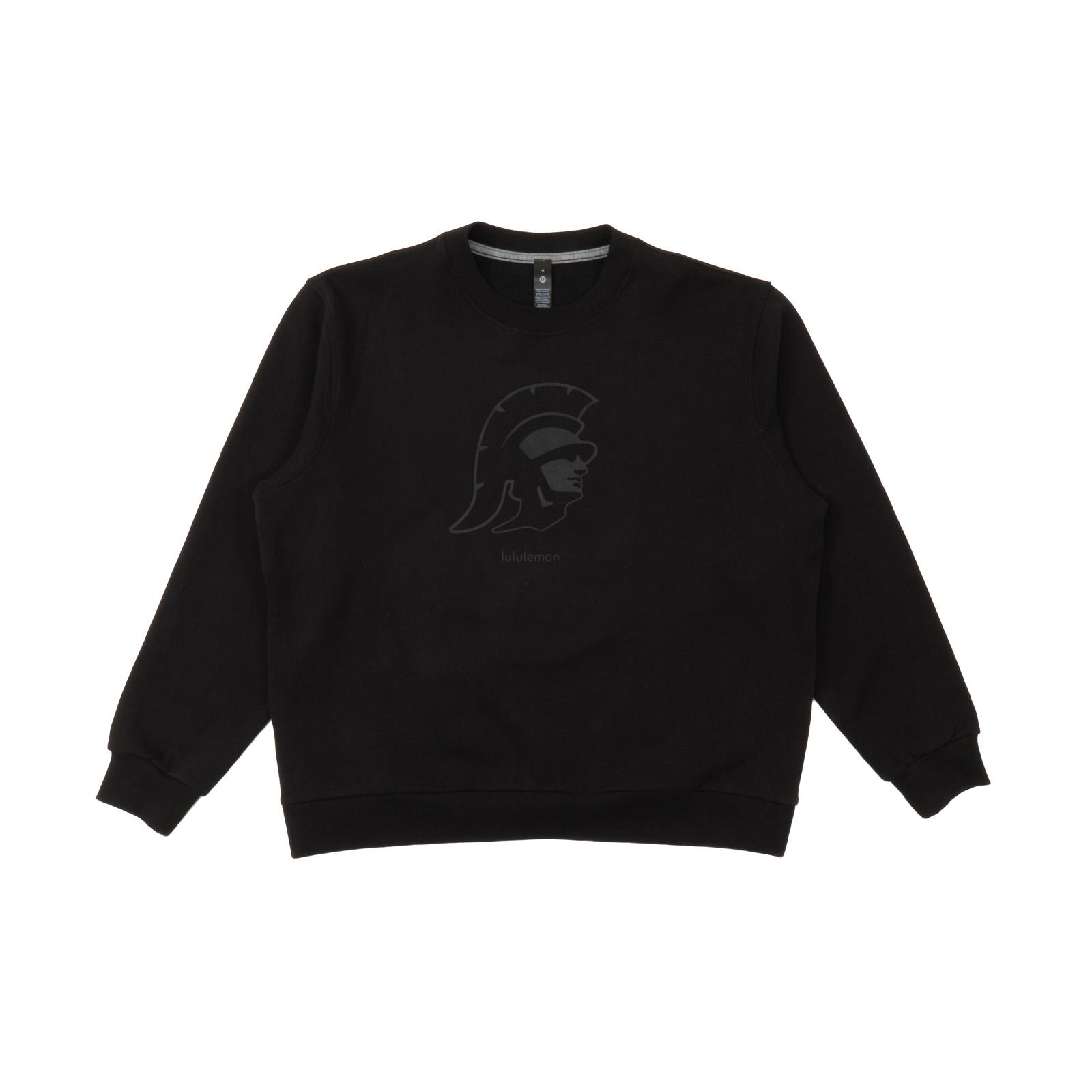 USC Trojans Men's lululmeon Black Tommy Head Steady State Fleece Crew ...