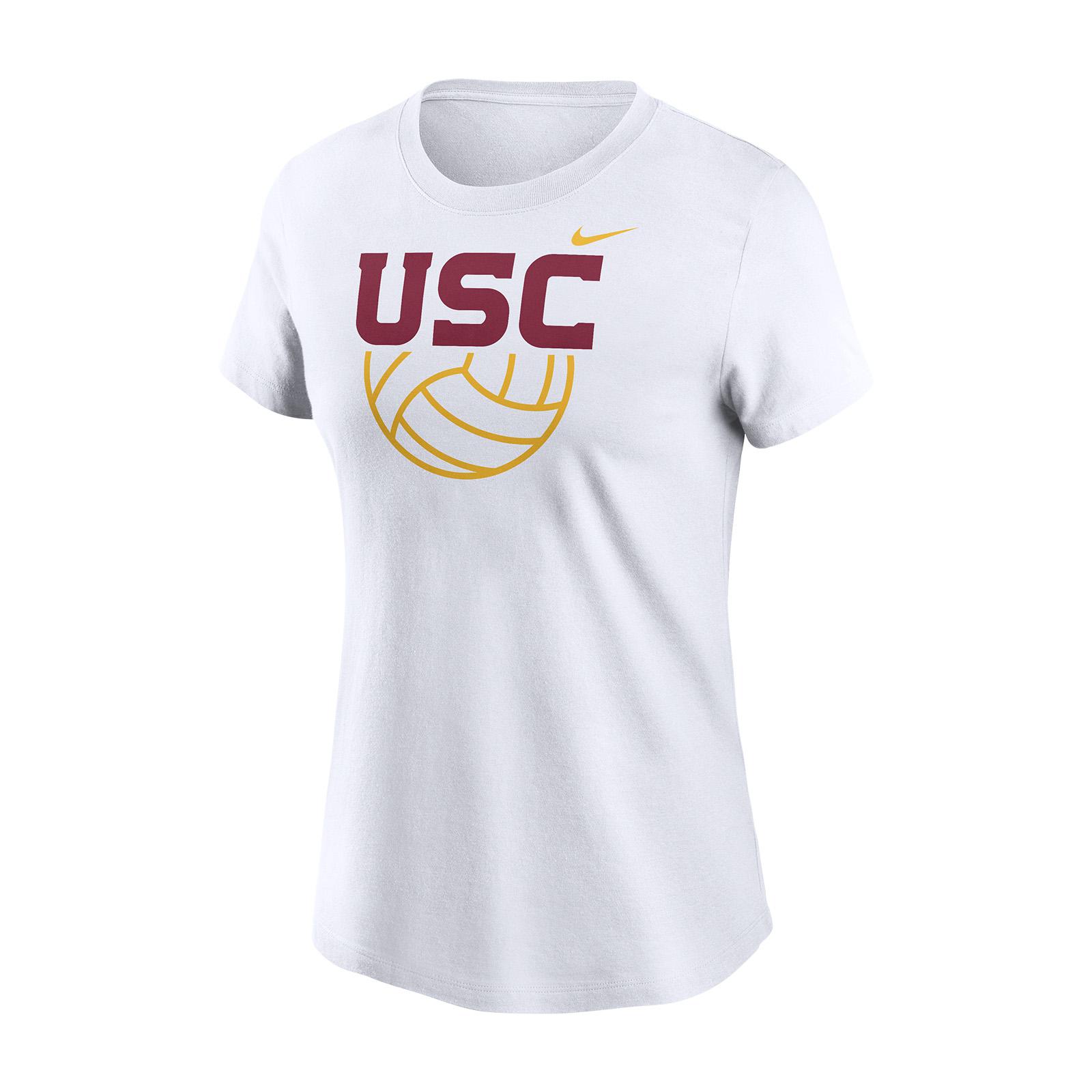 USC Trojans Women's Nike Volleyball White T-Shirt | USC Bookstores