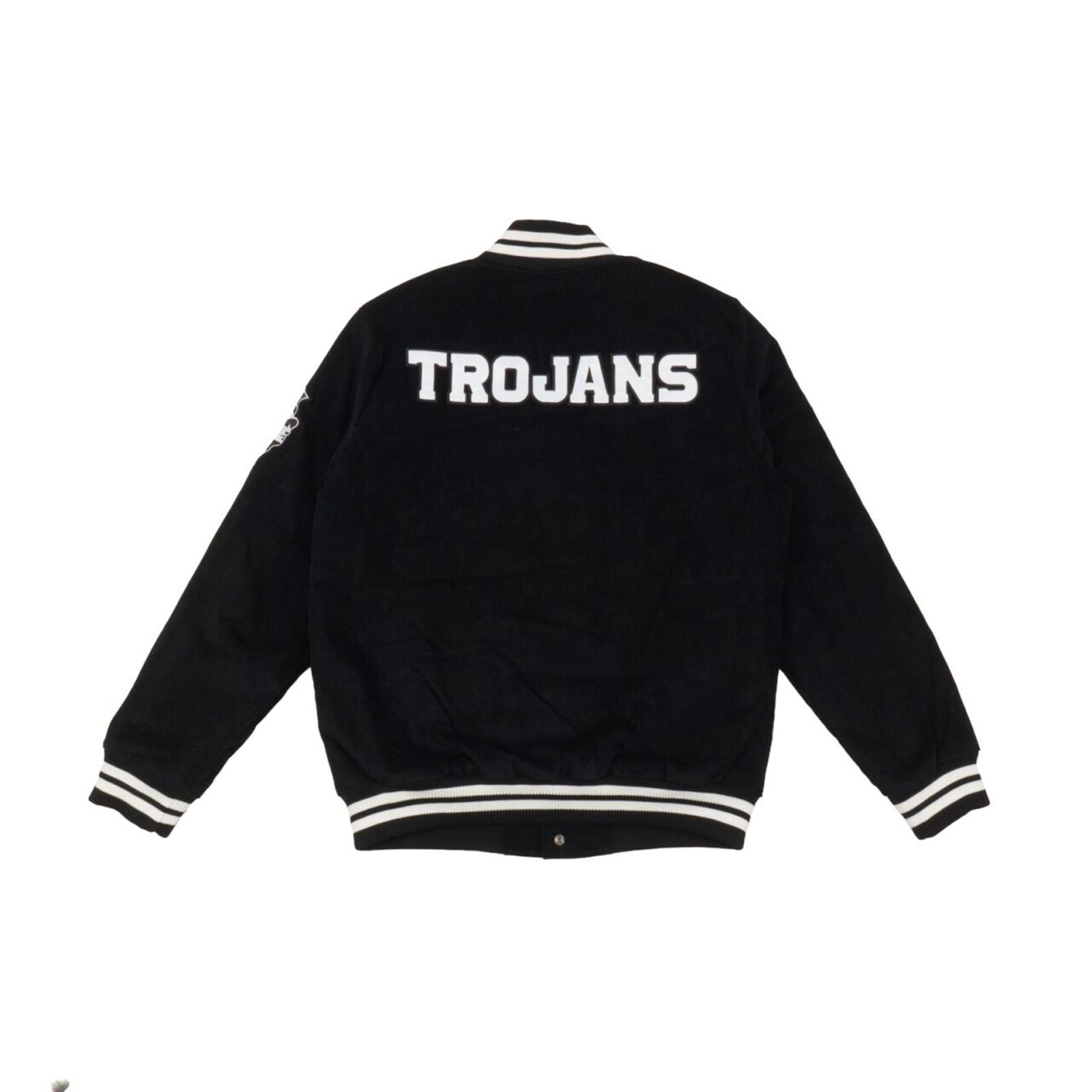 USC Trojans Men's Black SC Interlock Blackout Varsity Jacket | USC ...