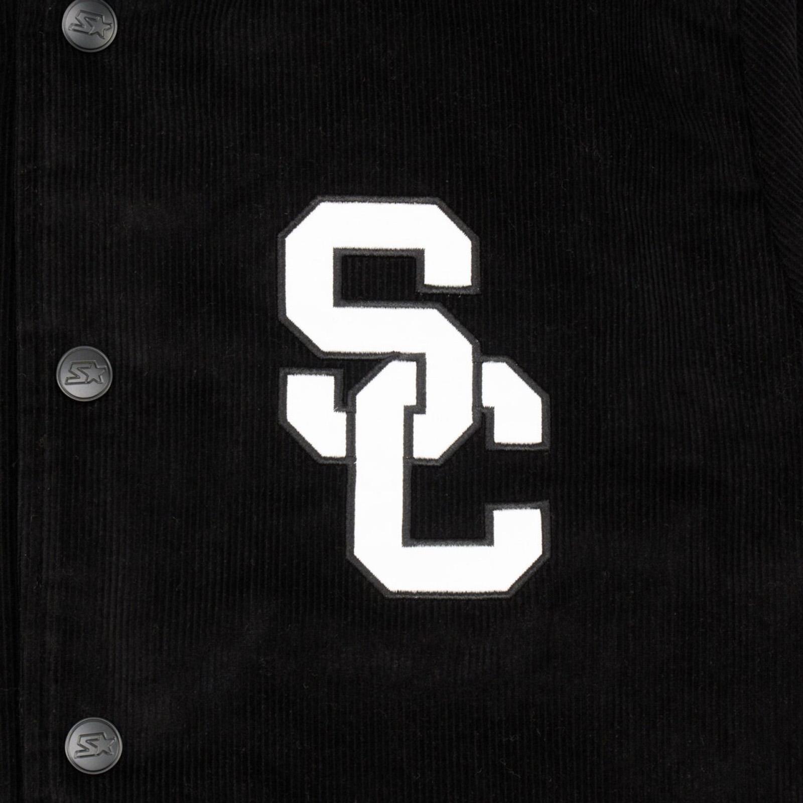 USC Trojans Men's Black SC Interlock Blackout Varsity Jacket | USC ...