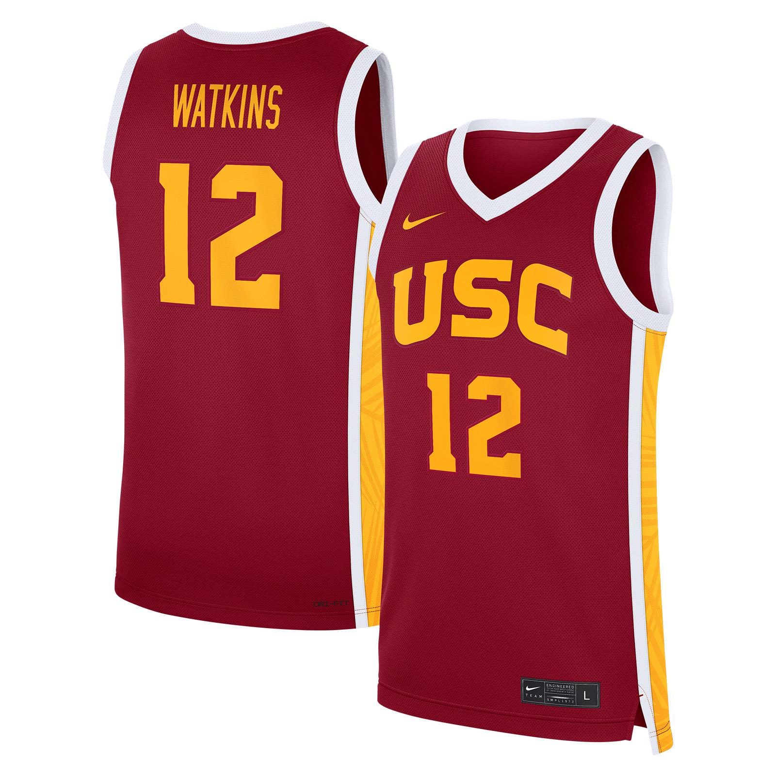 USC Trojans Unisex Nike Cardinal #12 Juju Watkins Replica Basketball ...