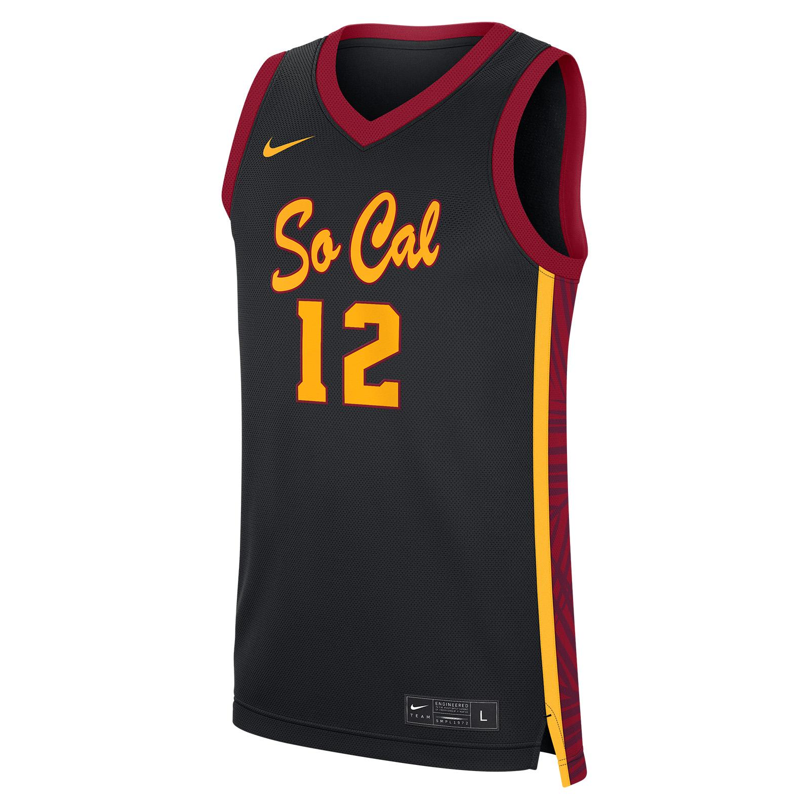 USC Trojans Unisex Nike Black #12 Juju Watkins Replica Basketball ...
