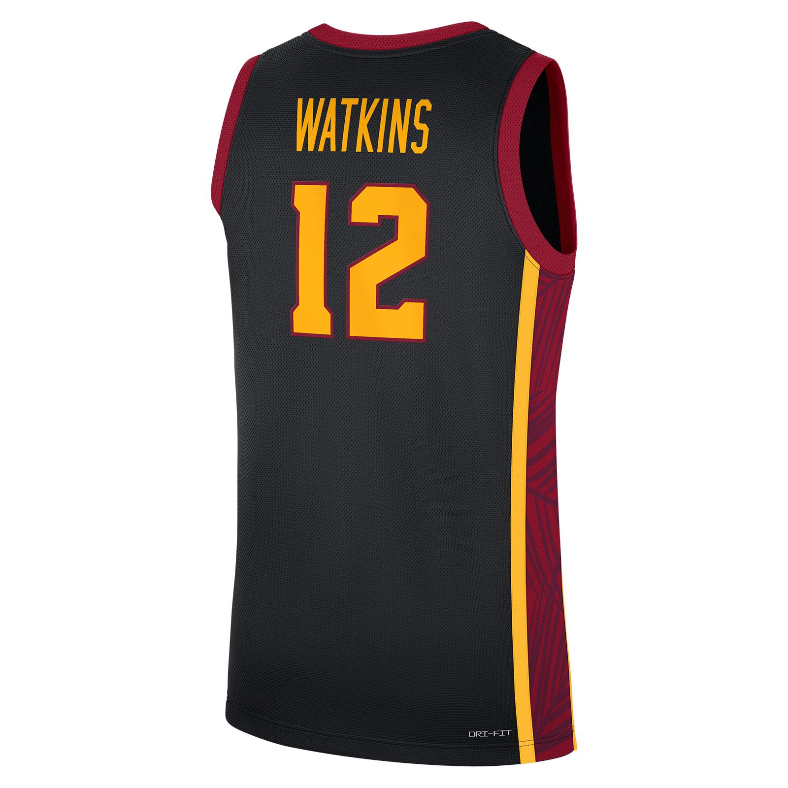 USC Trojans Unisex Nike Black #12 Juju Watkins Replica Basketball ...