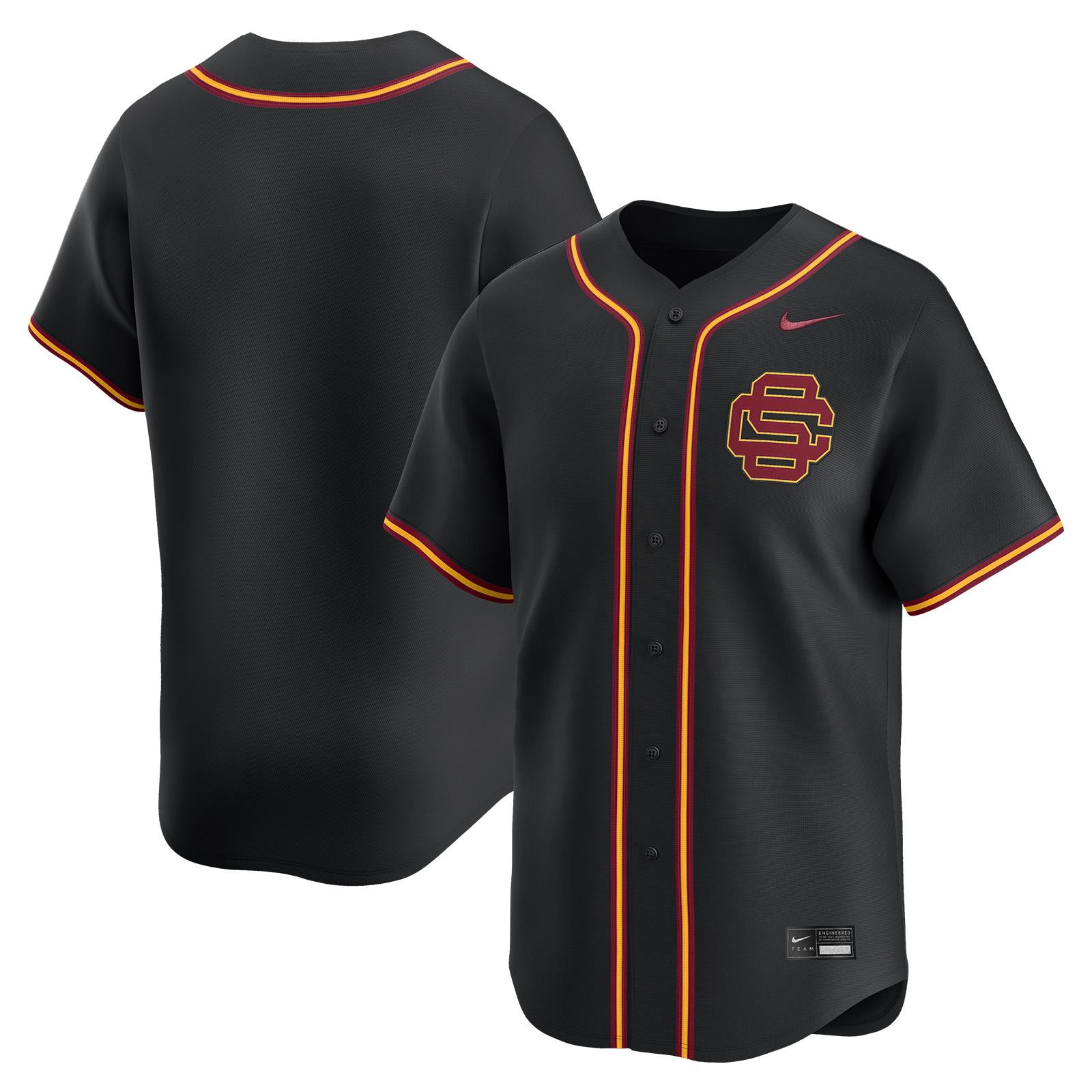 USC Trojans Men's Nike Black SC Interlock Limited Baseball Jersey | USC ...