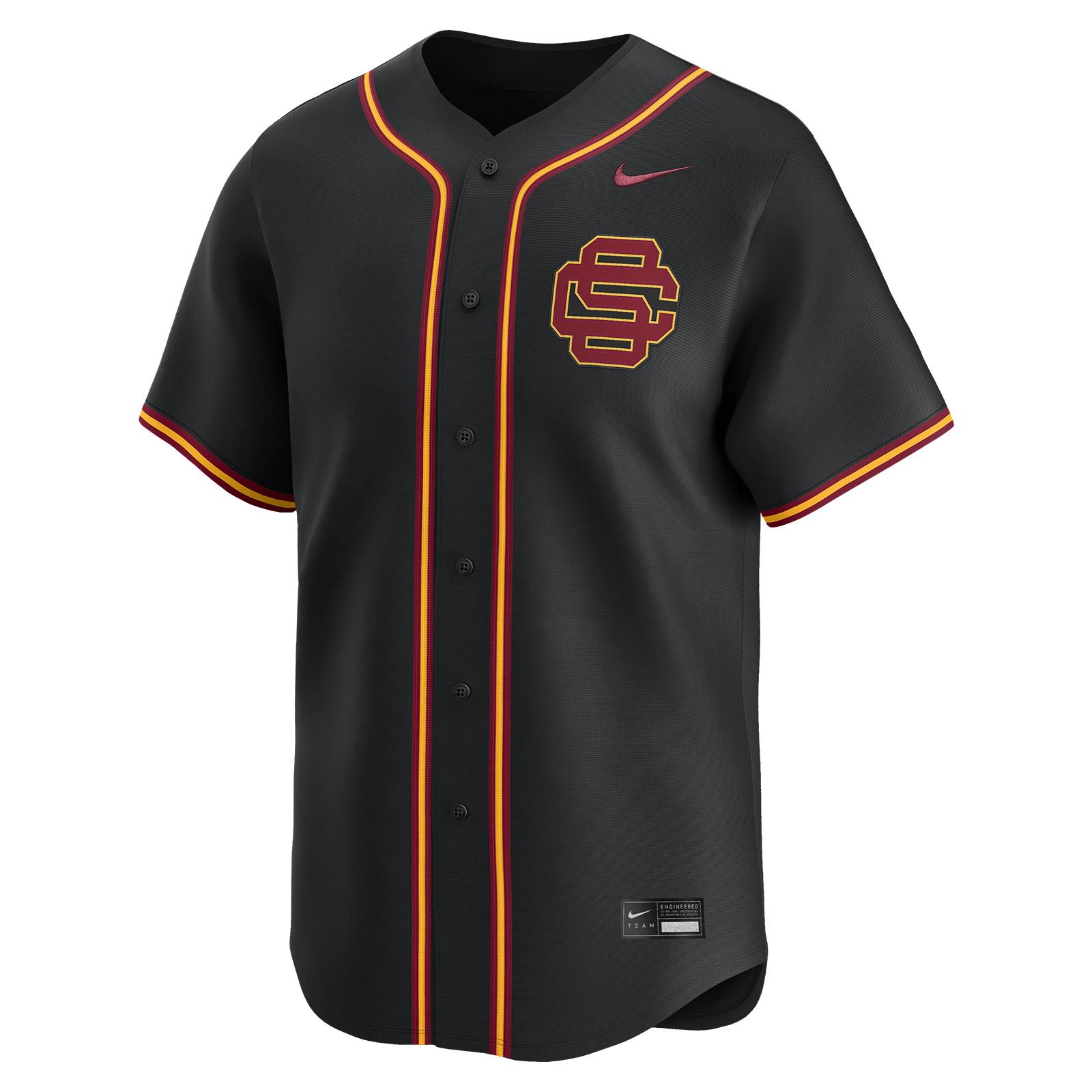 USC Trojans Men's Nike Black SC Interlock Limited Baseball Jersey | USC ...