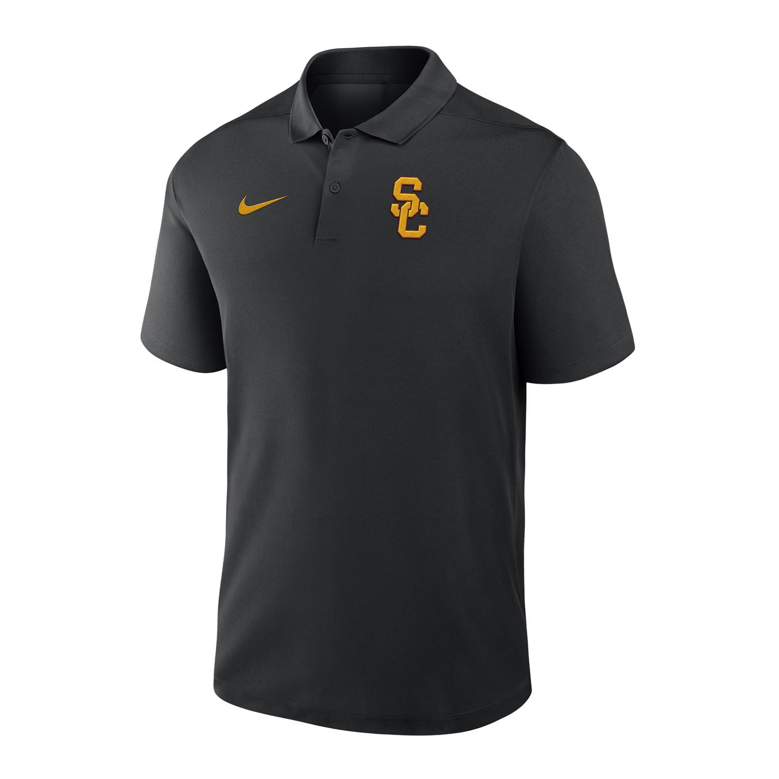 USC Trojans Men's Nike Black SC Interlock Dri-FIT Victory Polo | USC ...