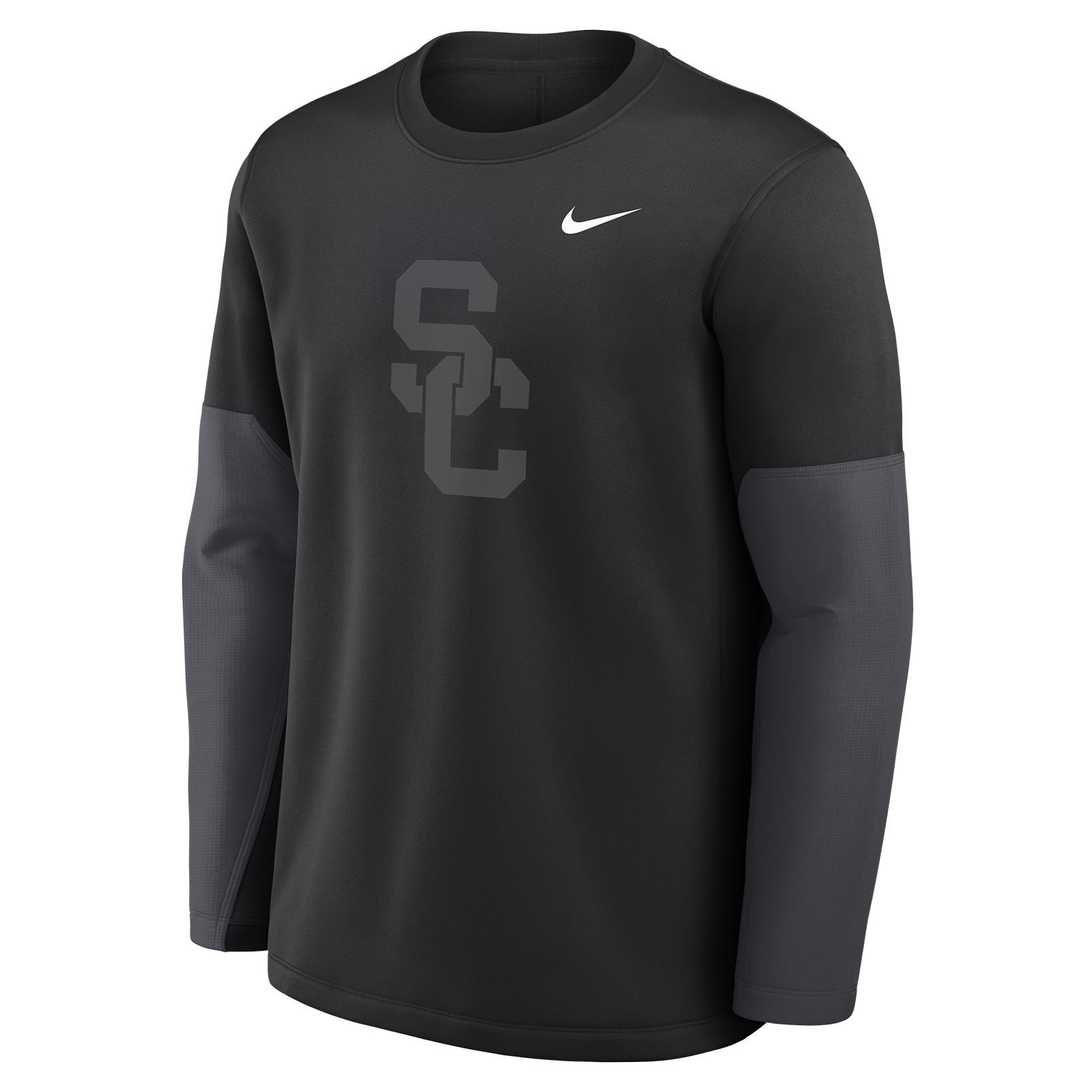 USC Trojans Men's Nike Black SC Interlock Therma-FIT Coach Top | USC ...
