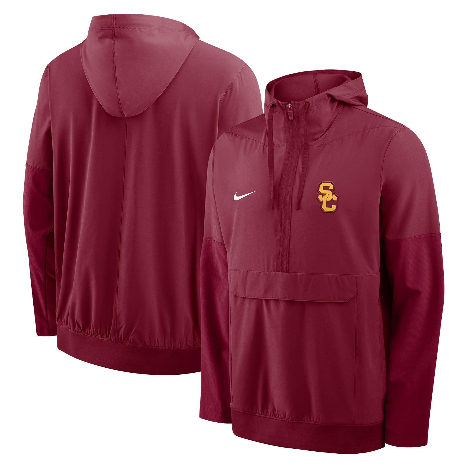 USC Trojans Men's Nike Cardinal SC Interlock Anorak Jacket | USC Bookstores