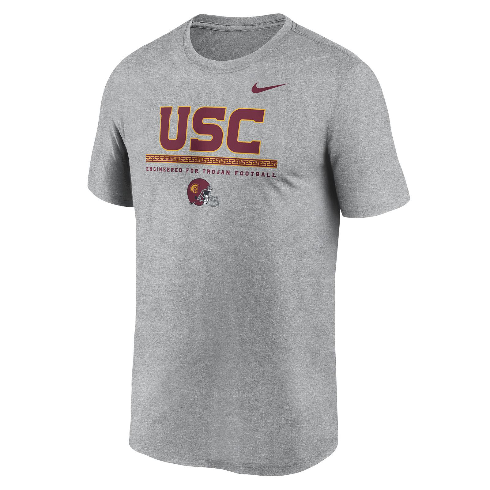 USC Trojans Men's Nike Gray Dri-FIT Legend Stripe Stack T-Shirt | USC ...