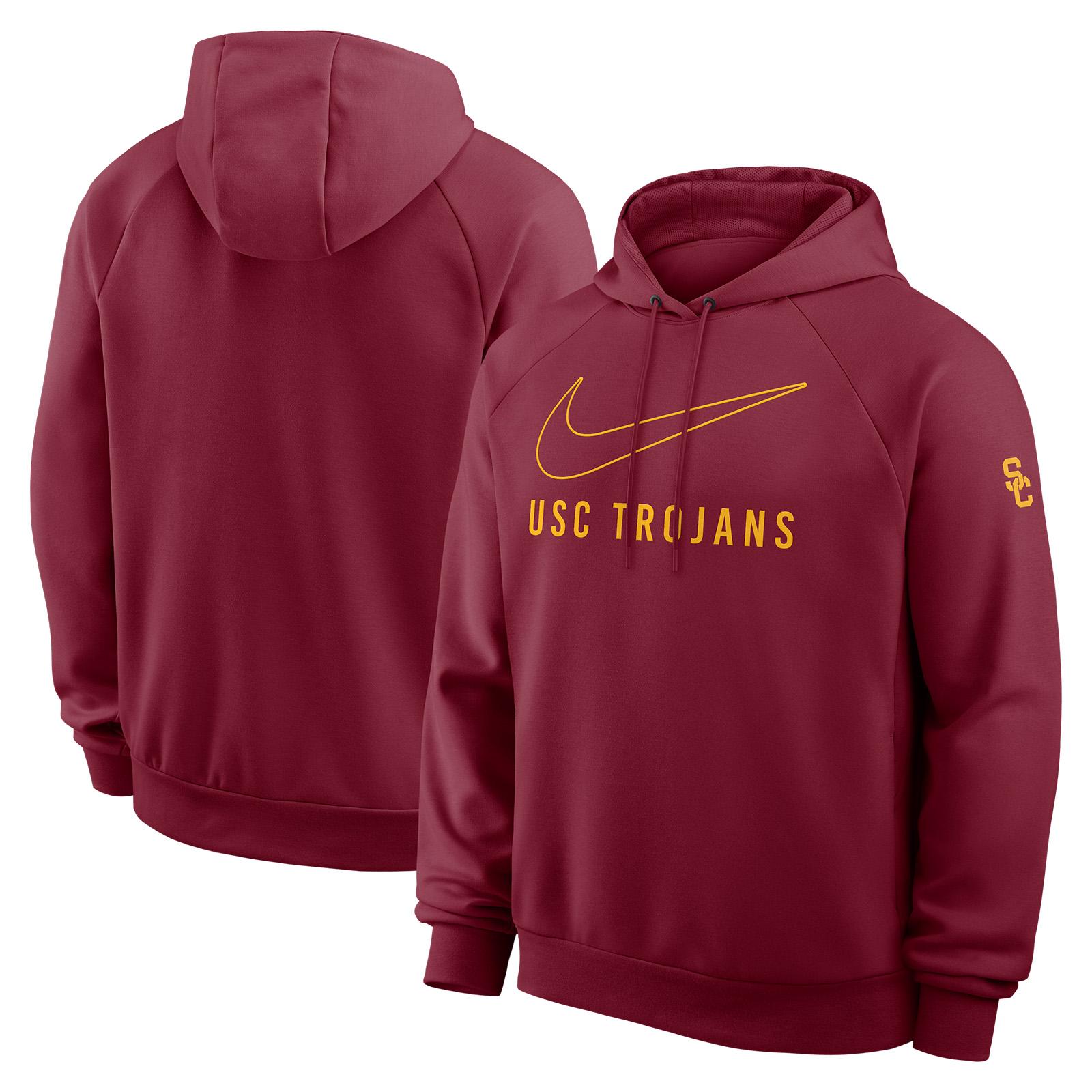 USC Trojans Men's Nike Cardinal Dri-FIT Primary Pullover Hoodie | USC ...