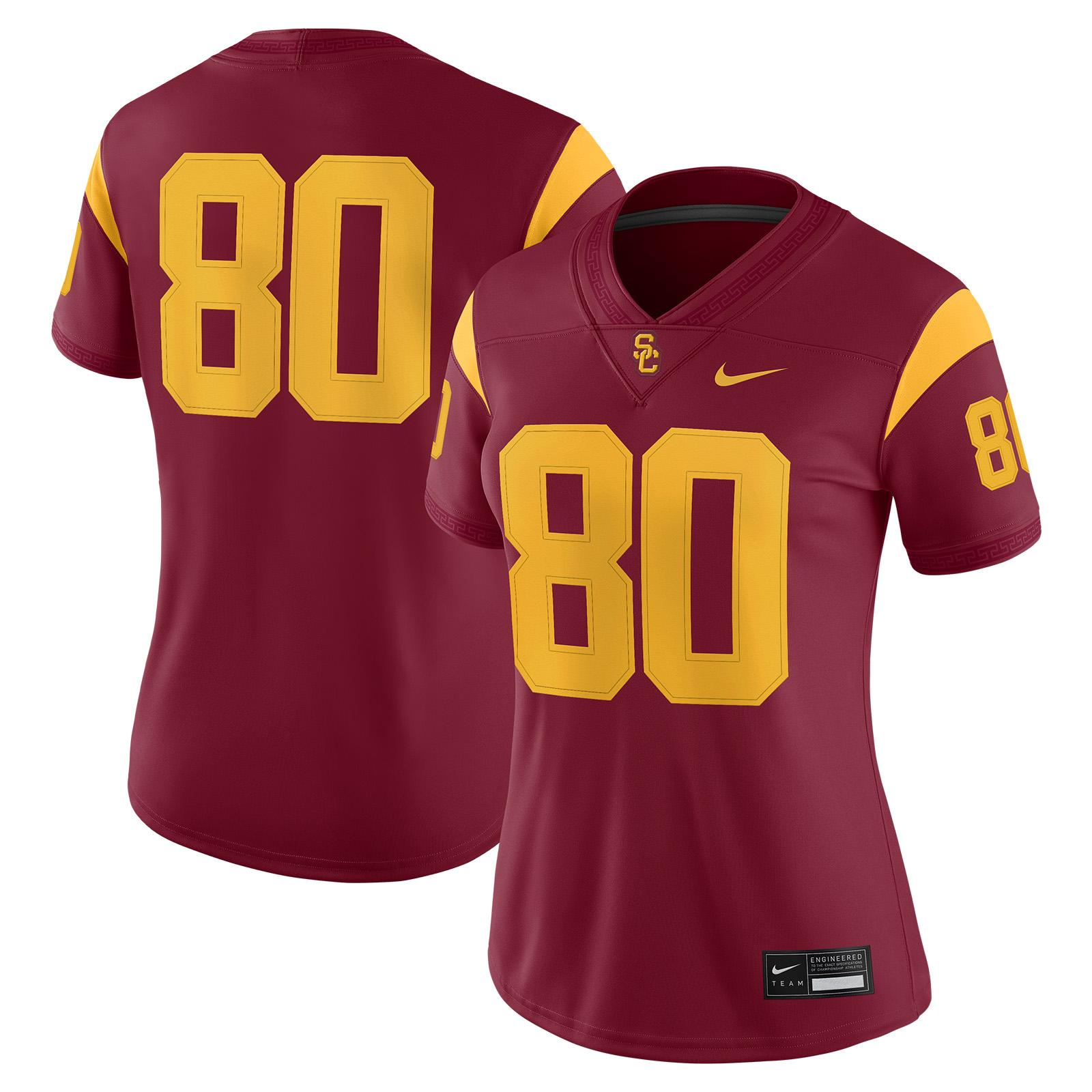 USC Trojans Women's Nike Cardinal #80 Home Football Jersey | USC Bookstores