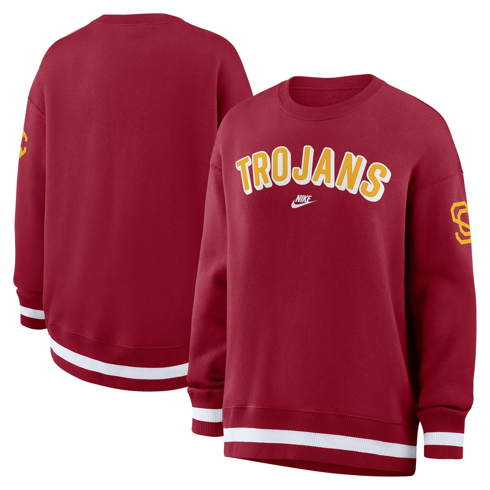 USC Trojans Women's Nike Cardinal Phoenix Legacy 2-Hit Crew Neck ...