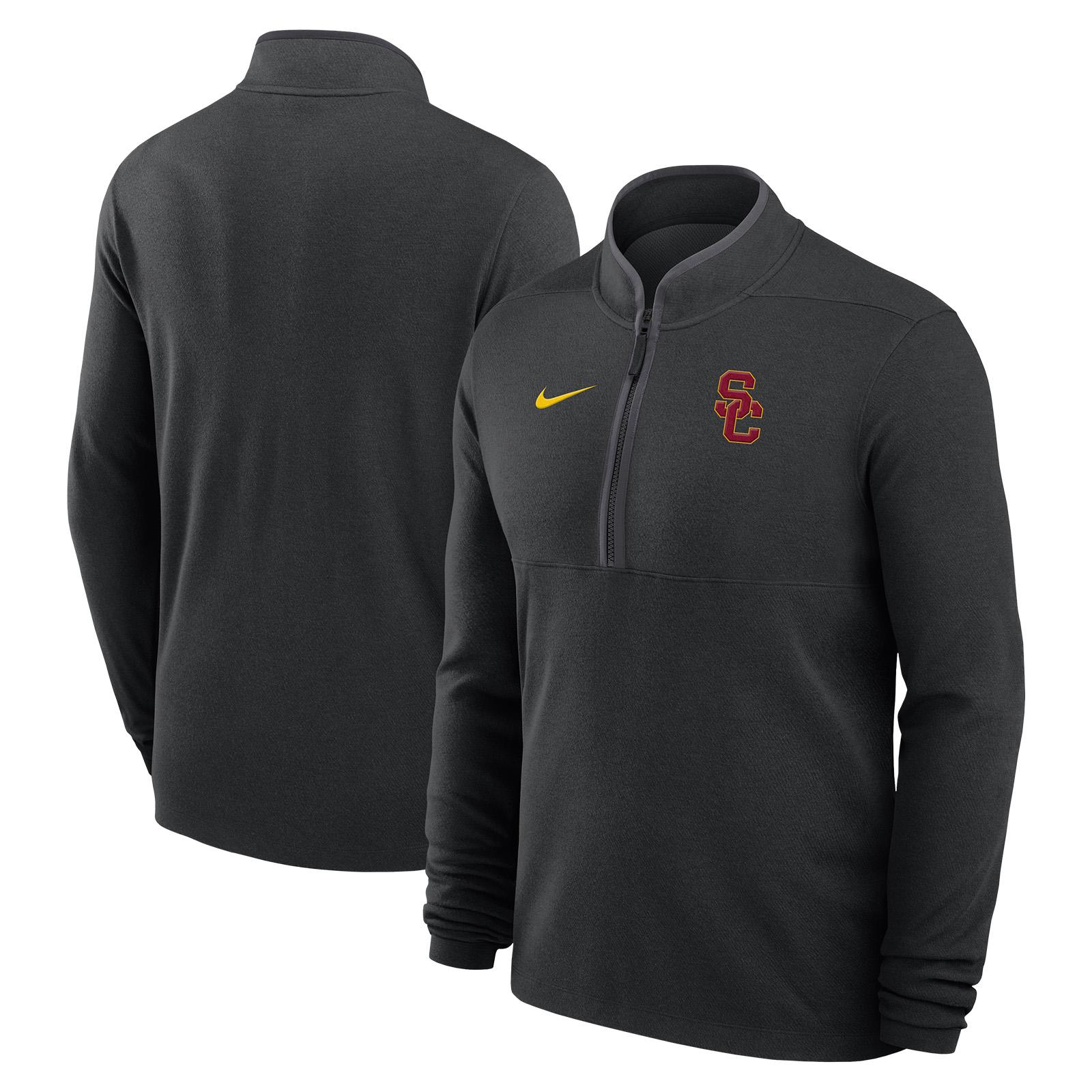 USC Trojans Men's Nike Black SC Interlock Victory 1/2 Zip Top | USC ...