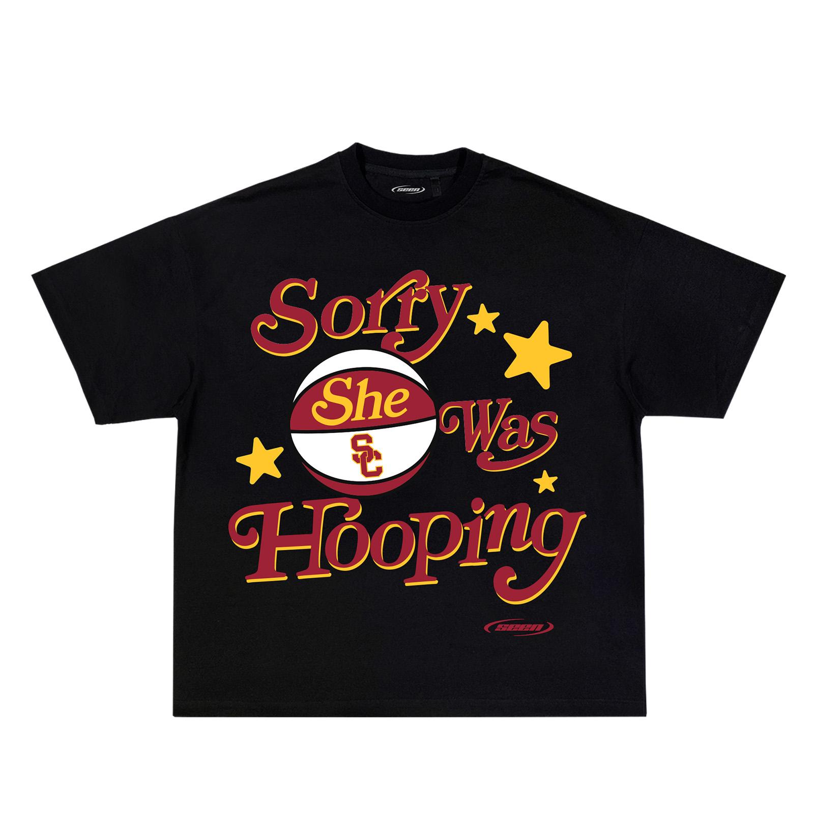 USC Trojans Unisex Black SC Interlock Sorry She Was Hooping T-Shirt ...