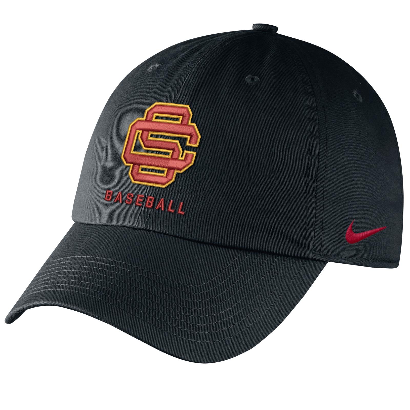 USC Trojans SC Interlock Nike Black Baseball Campus Hat | USC Bookstores