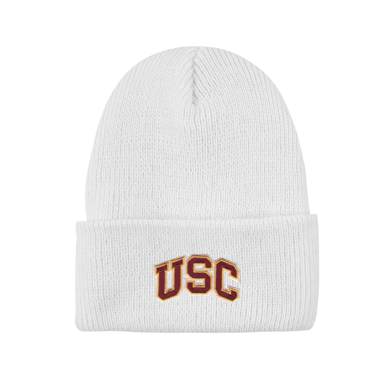 USC Trojans White Arch Jr North Pole Cuff Beanie | USC Bookstores