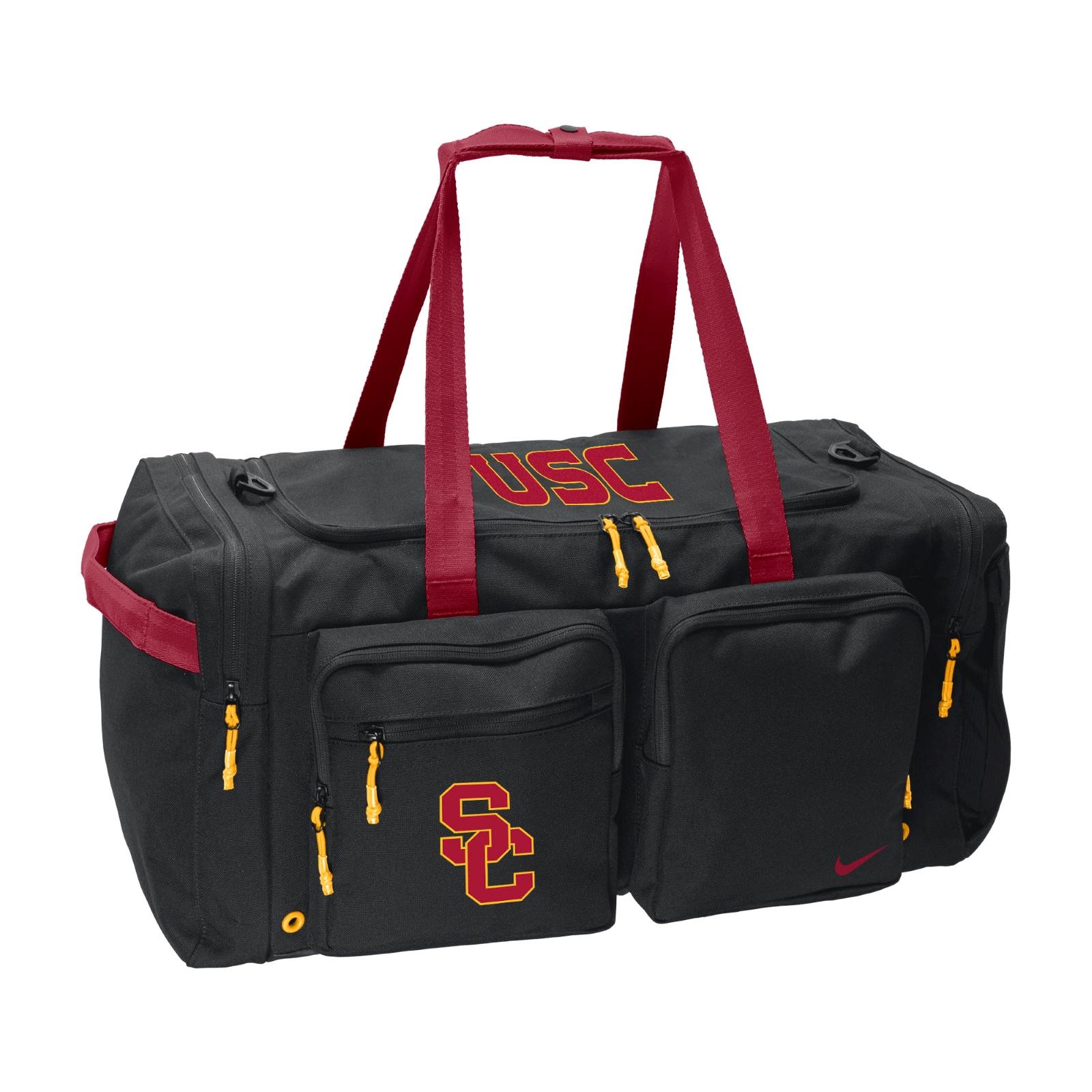 USC Trojans Black SC Interlock USC Wordmark Power Duffle | USC Bookstores