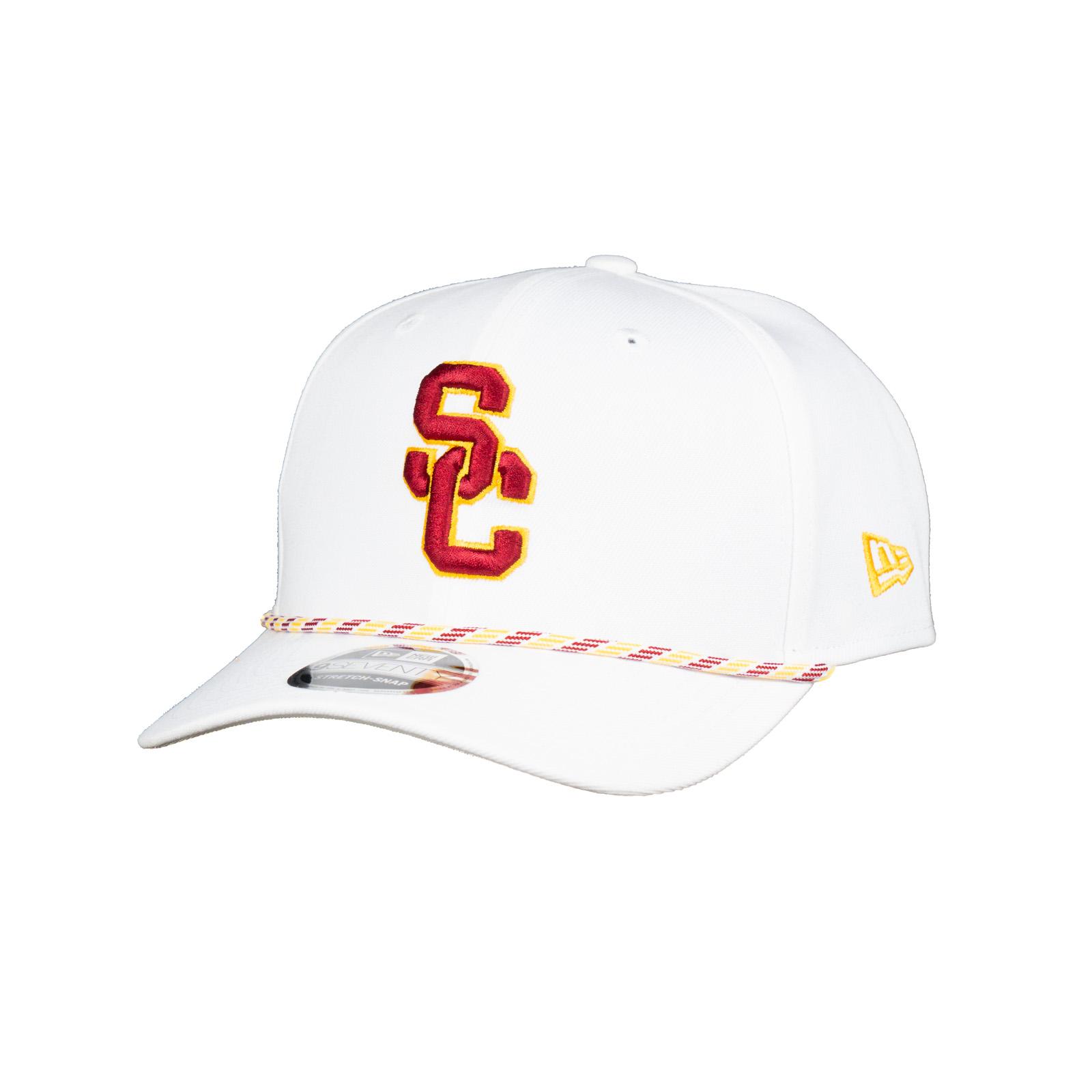 USC Trojans White SC Interlock Multi Rope Snapback Hat | USC Bookstores