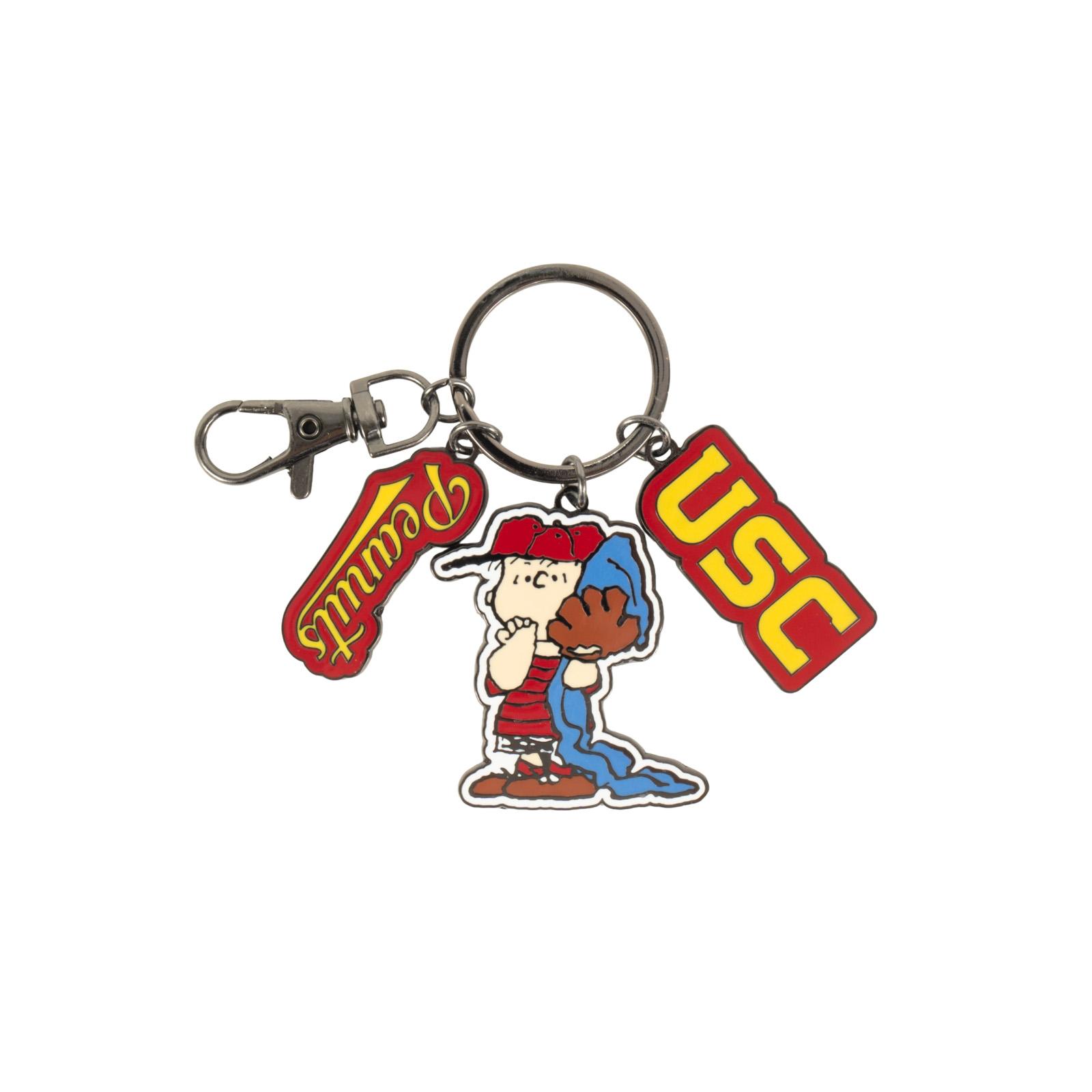 USC Trojans SC Interlock Linus Baseball Dangler Keychain | USC Bookstores