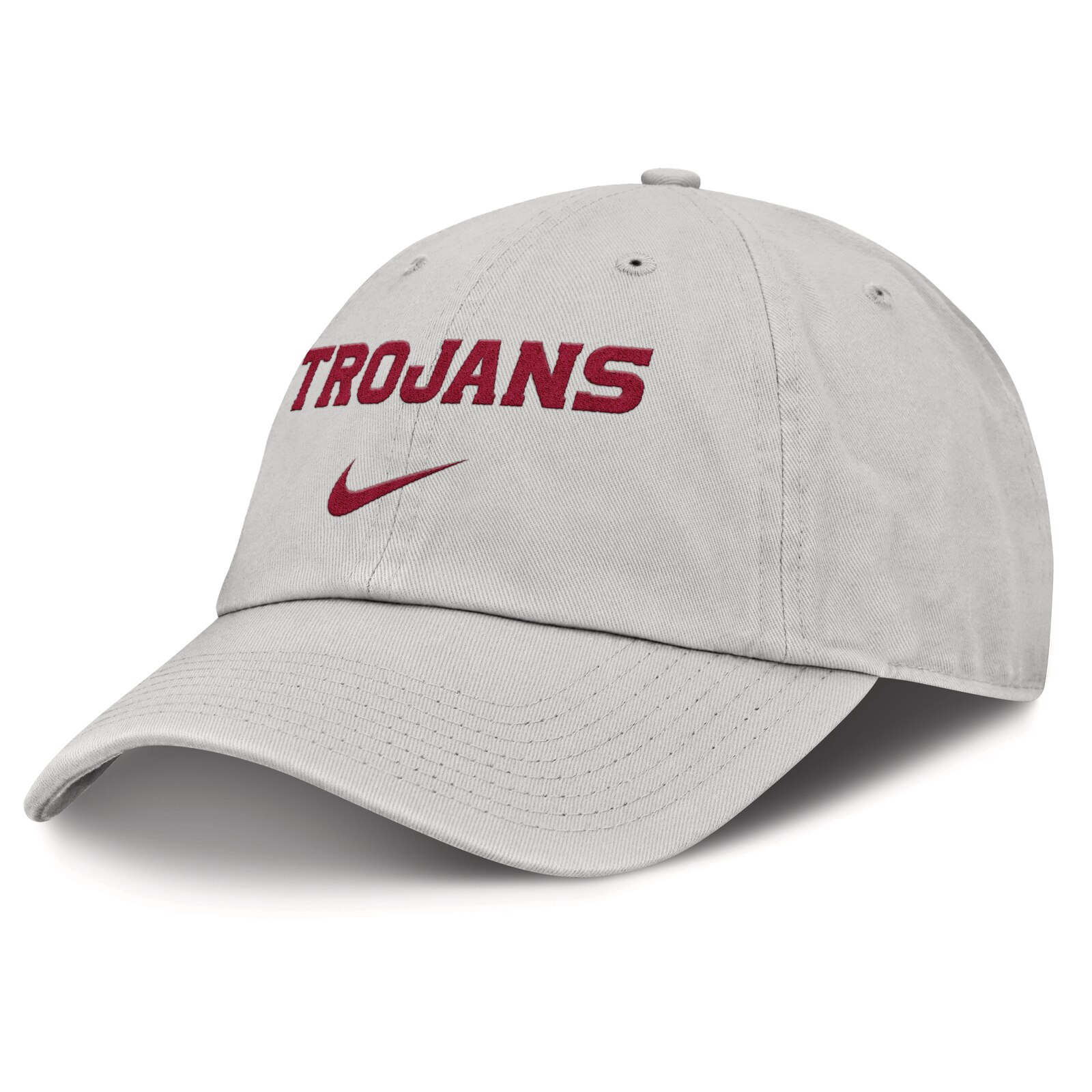 USC Trojans Nike Gray Over Swoosh Sideline Unstructured Adjustable Hat ...