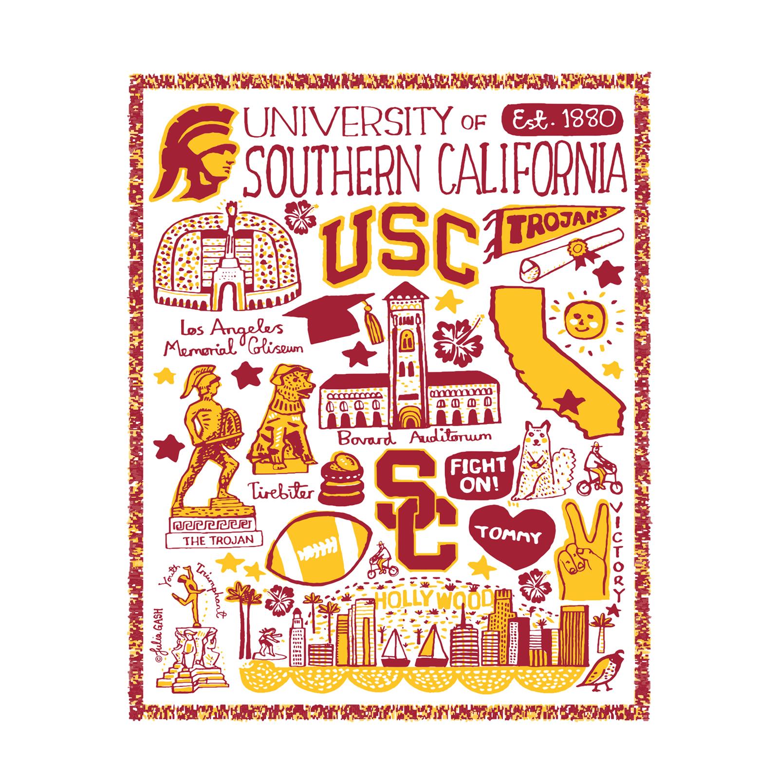 USC Trojans Julia Gash Tapestry Blanket | USC Bookstores