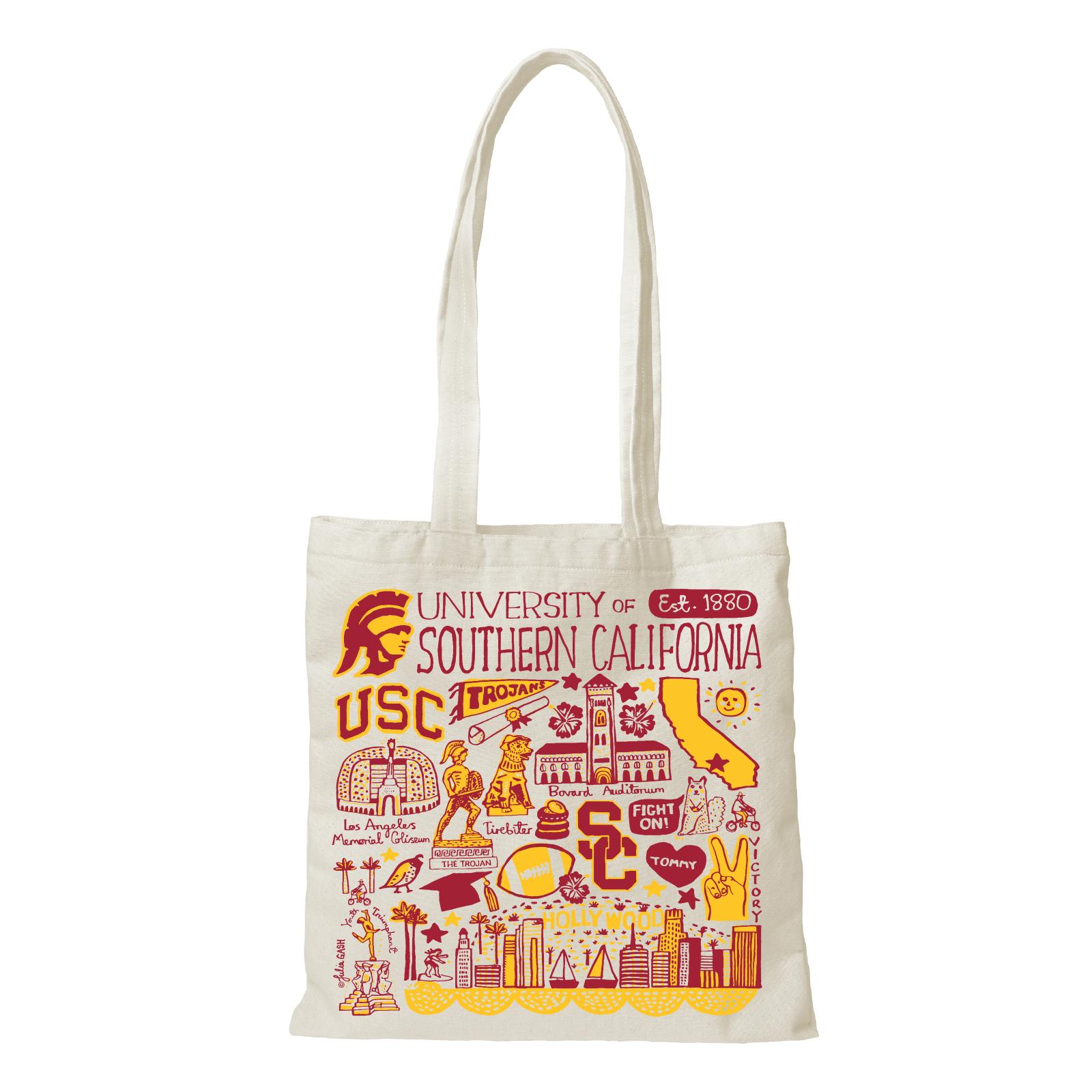 USC Julia Gash Natural Canvas Slim Tote | USC Bookstores