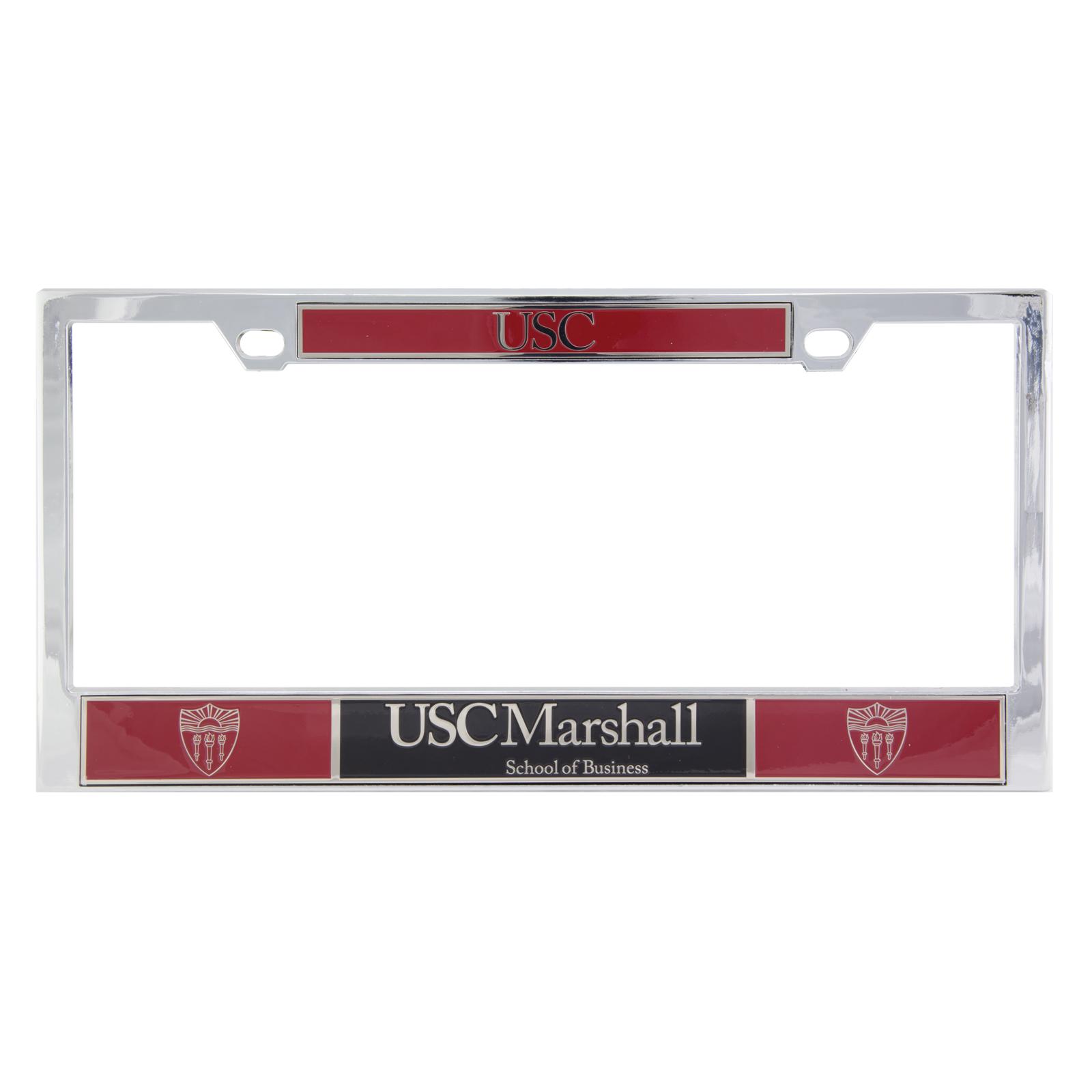 USC Trojans Chrome Shield Marshall License Plate Frame | USC Bookstores